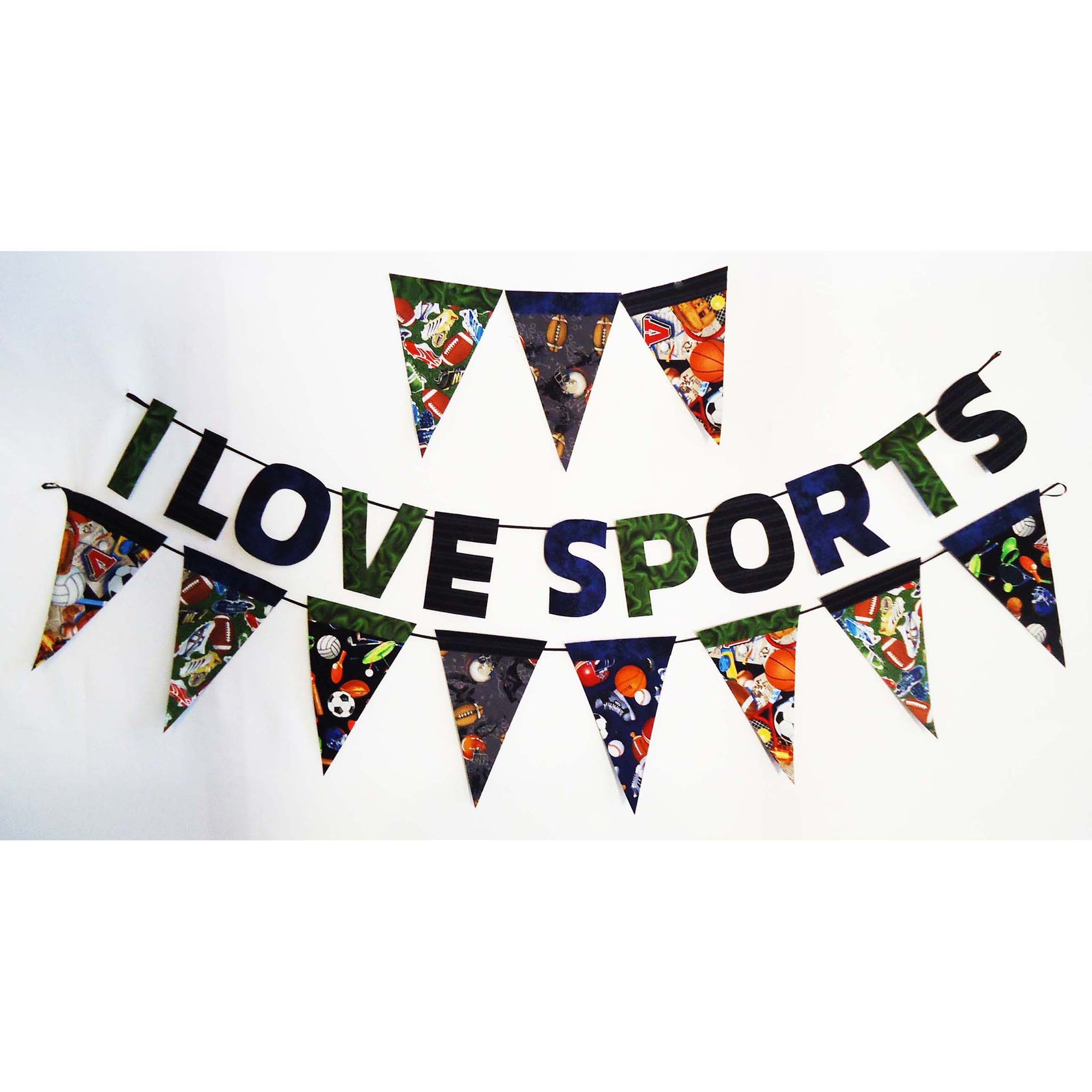 I Love Sports Garland with Pennants BS2-344e - Downloadable Pattern ...