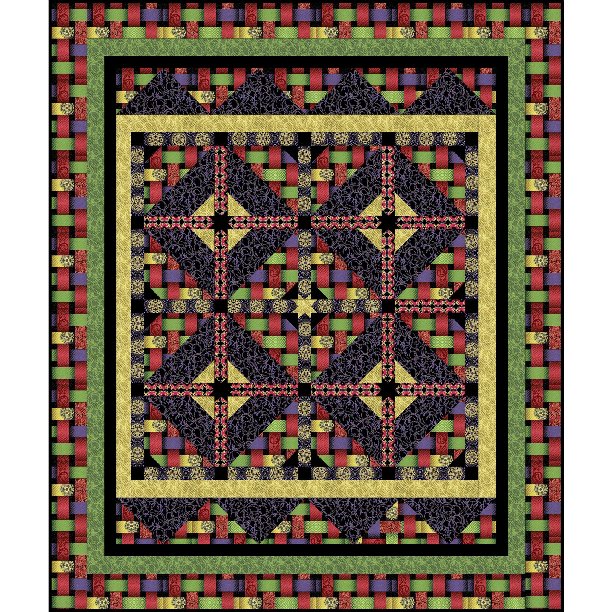 Jewels Quilt Pattern BS2-354 (advanced beginner, queen) – QuiltWoman.com