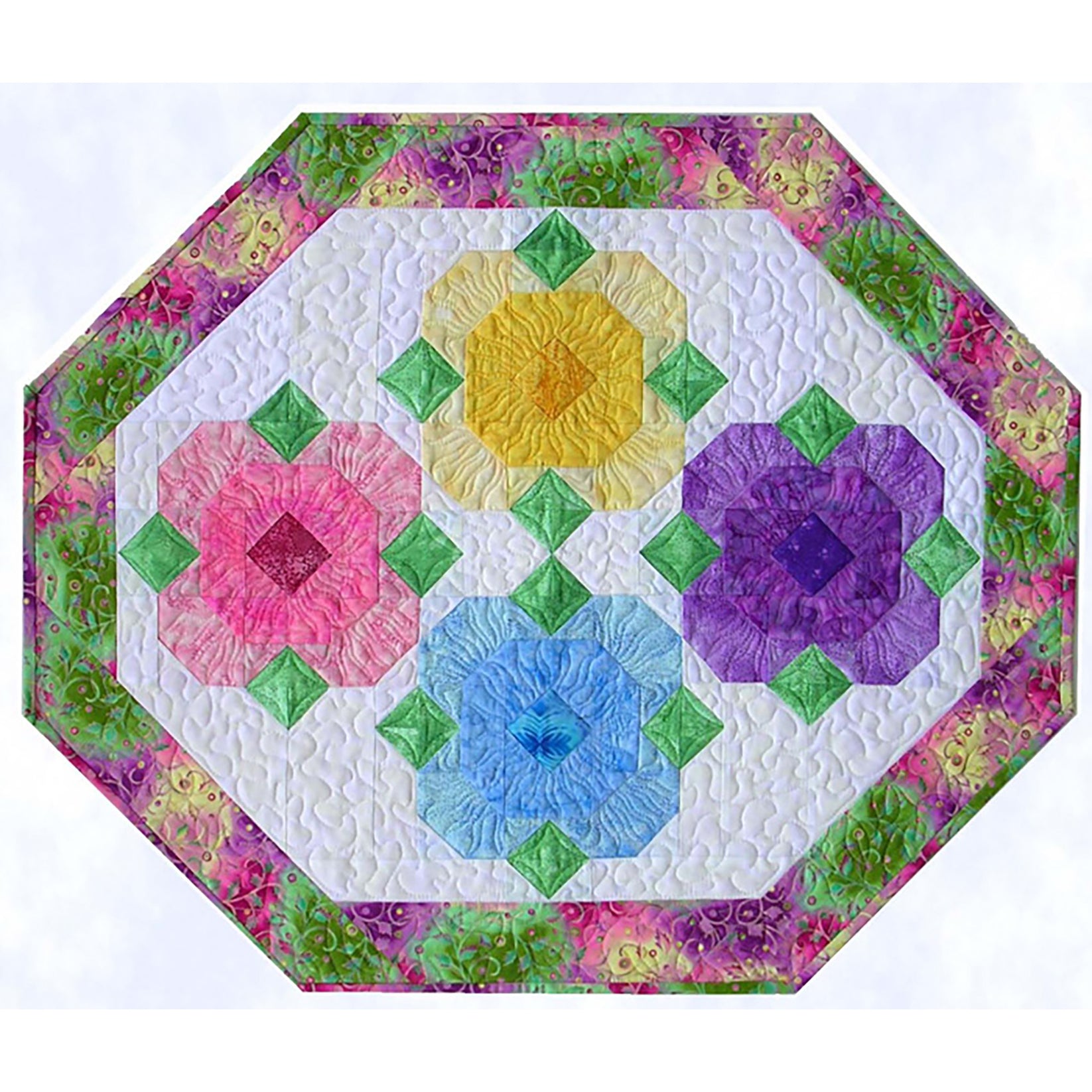 Spring Posies Table Mat CC-508e - Downloadable Pattern – QuiltWoman.com