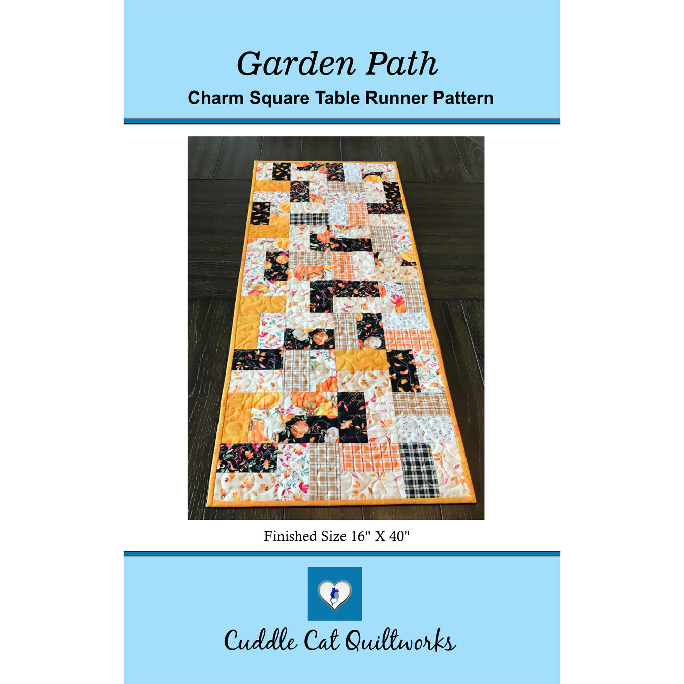 Garden Path Charm Square Table Runner CCQ-061e - Downloadable Pattern ...