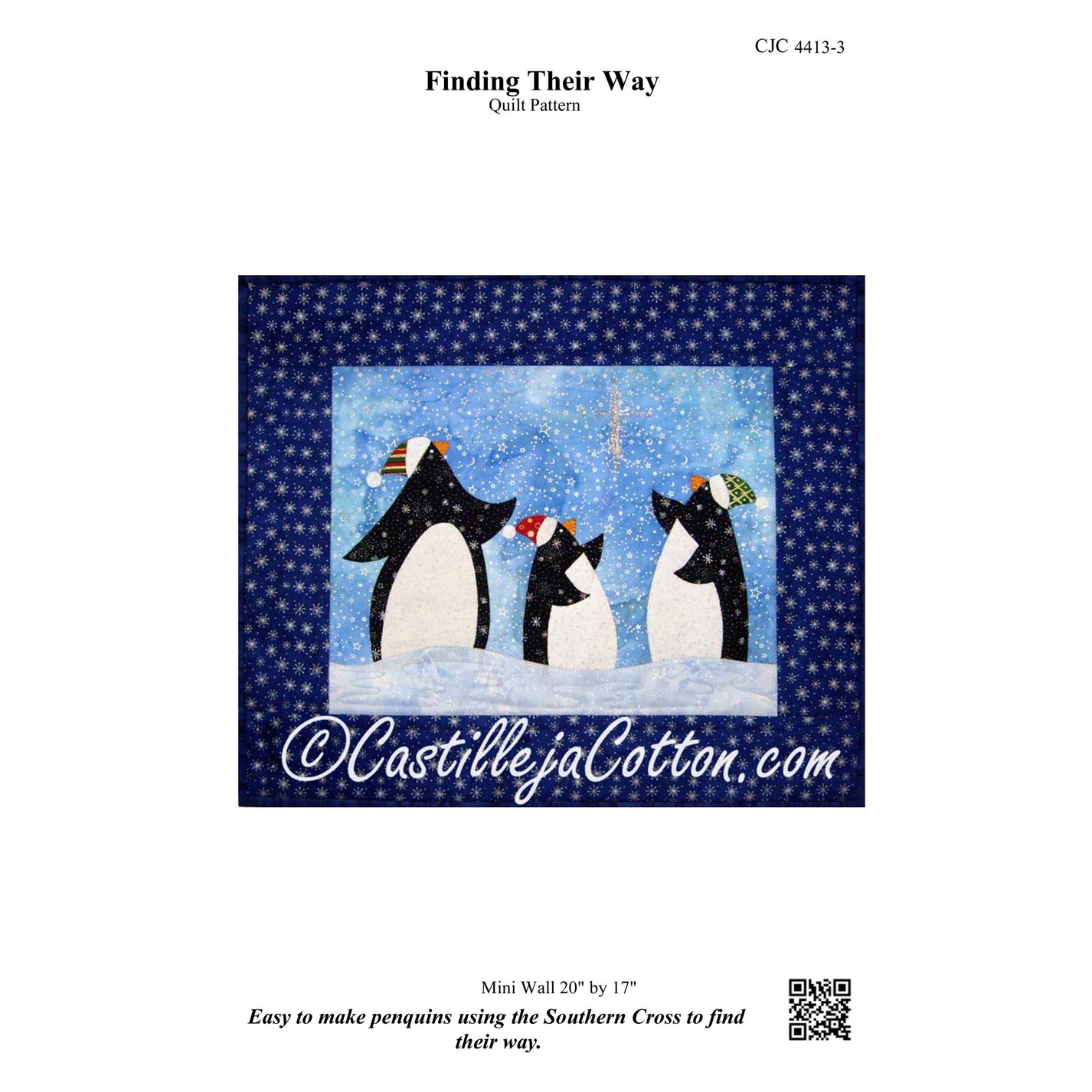 Penguins Finding Their Way Quilt CJC-4413e - Downloadable Pattern ...