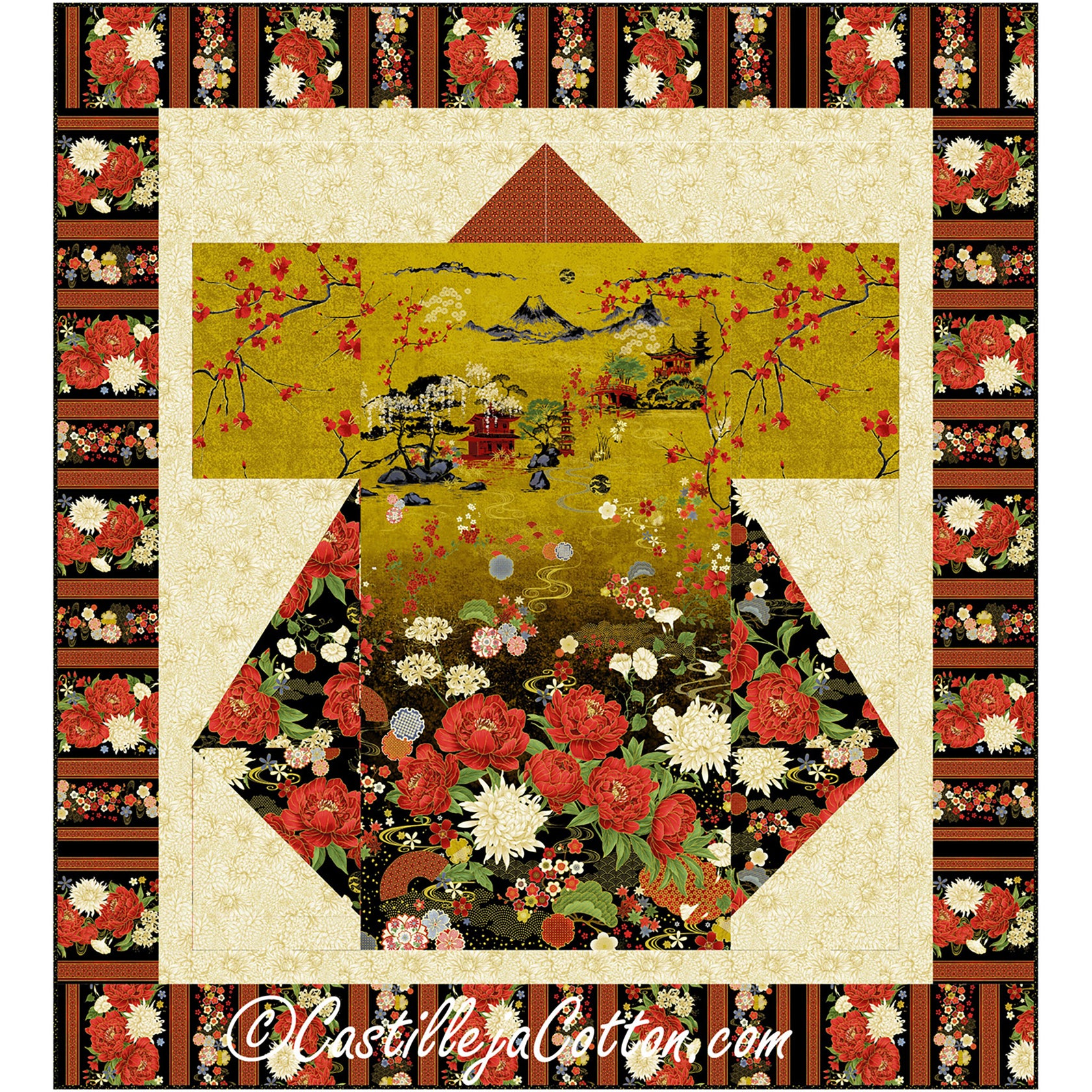 Lotus Panel Kimono Quilt CJC-51348e - Downloadable Pattern – QuiltWoman.com