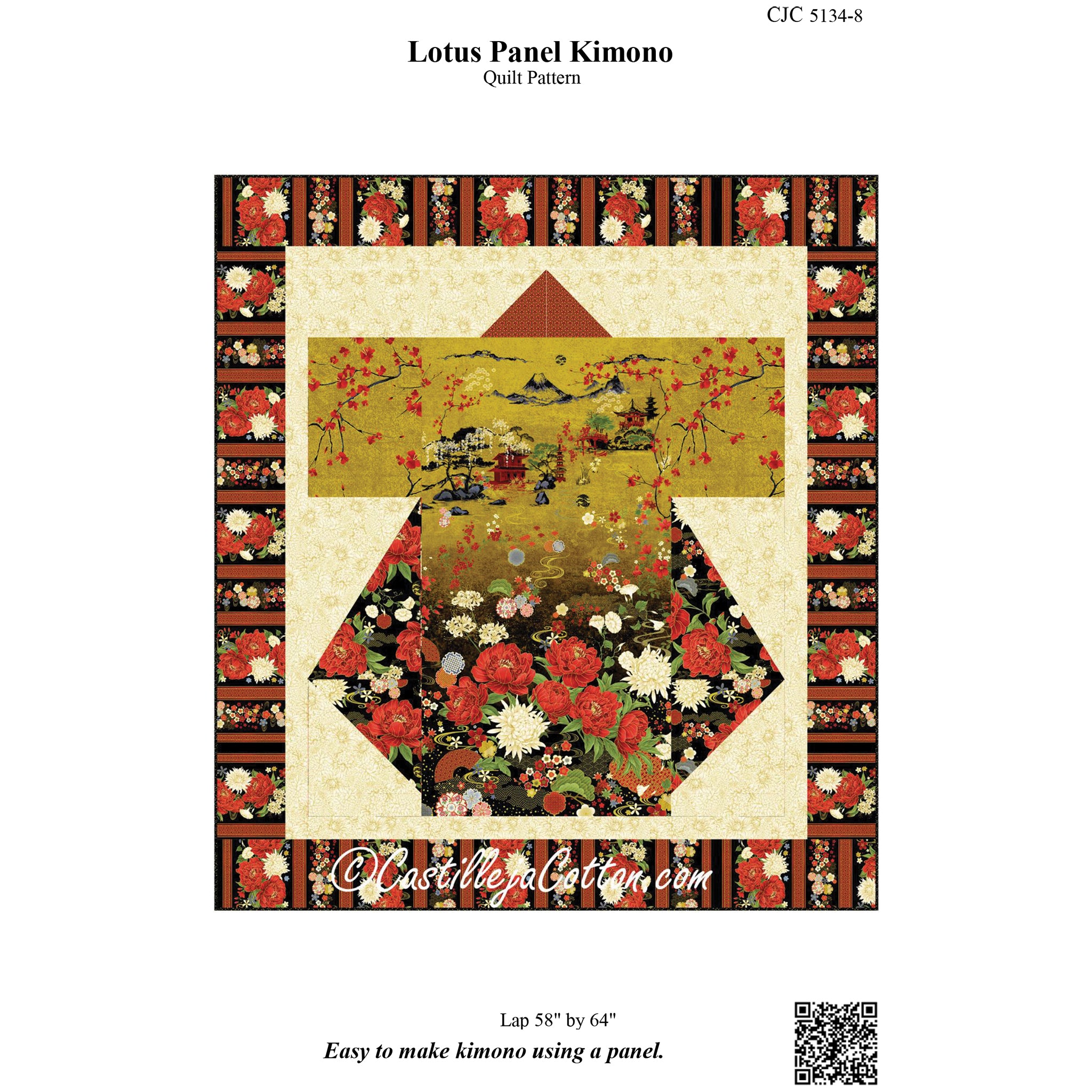 Lotus Panel Kimono Quilt CJC-51348e - Downloadable Pattern – QuiltWoman.com