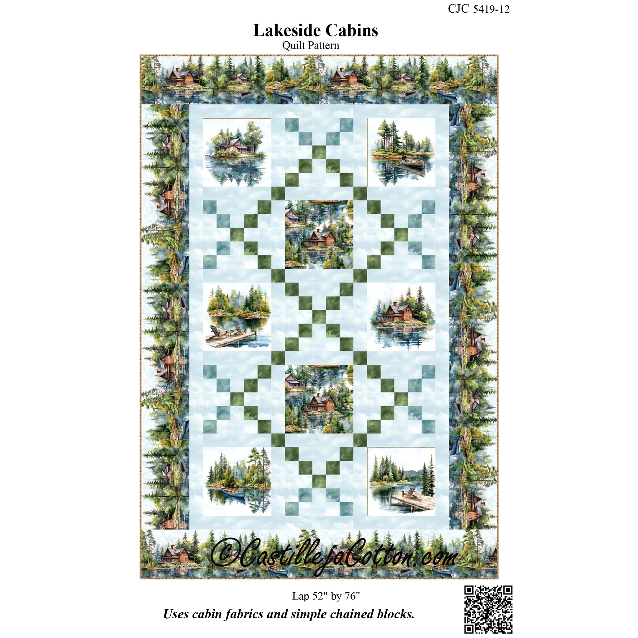 Lakeside Cabins Quilt CJC-541912e - Downloadable Pattern – QuiltWoman.com
