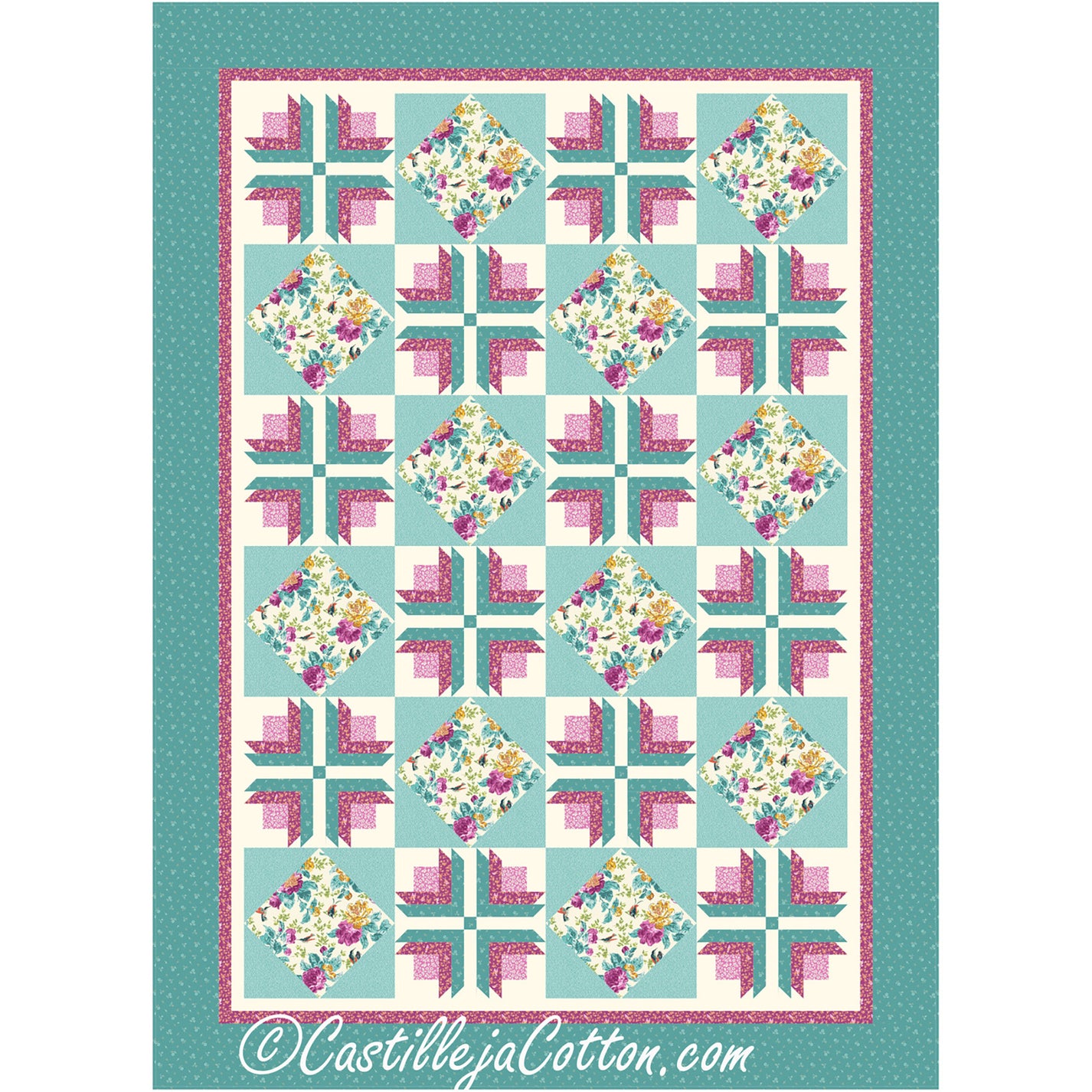 Petit Spring Flowers Quilt CJC-54445e - Downloadable Pattern ...