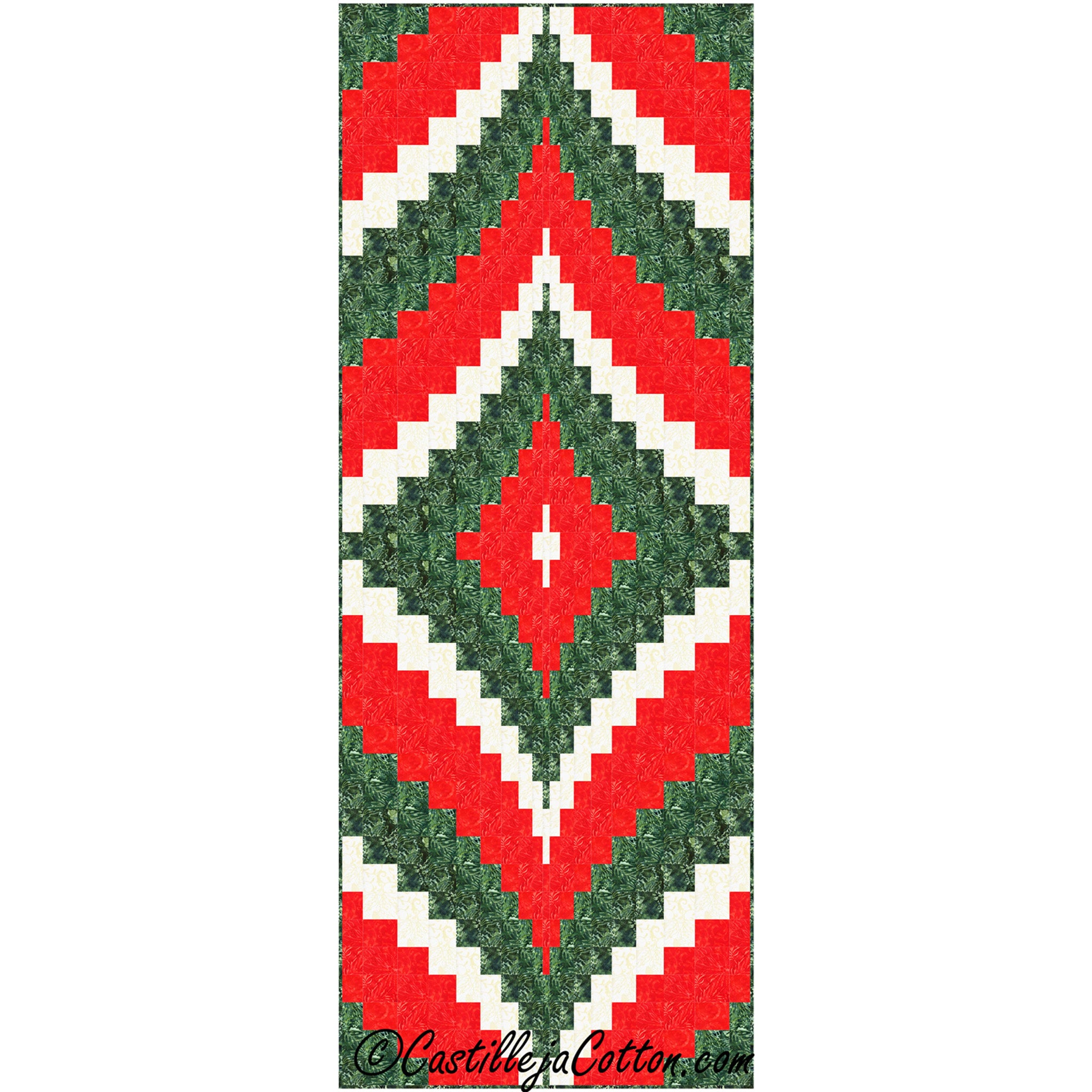 Holiday Diamonds Runner Quilt Pattern CJC-55693 - Paper Pattern ...
