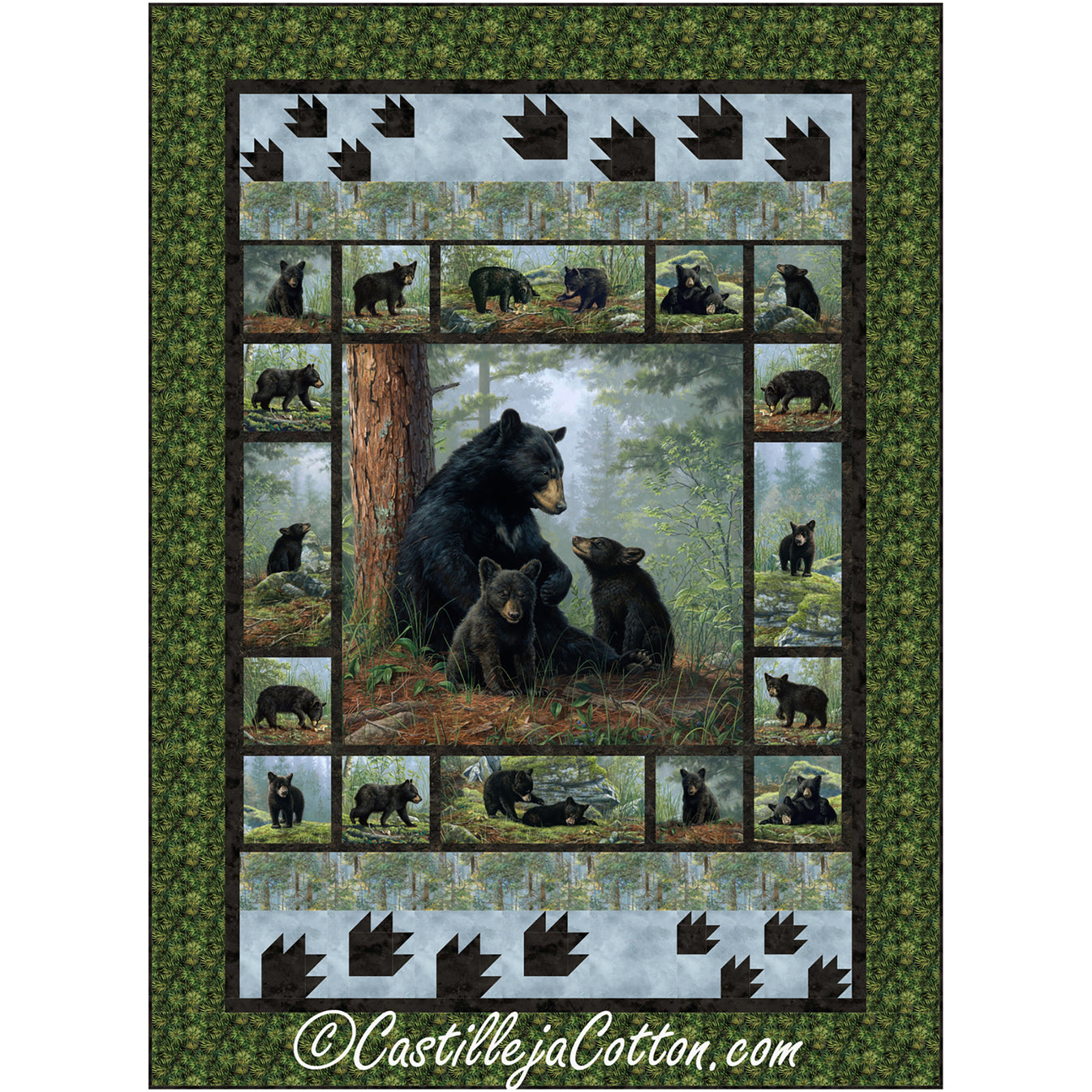 Mama Bear and Cubs Quilt CJC-58812e - Downloadable Pattern – QuiltWoman.com