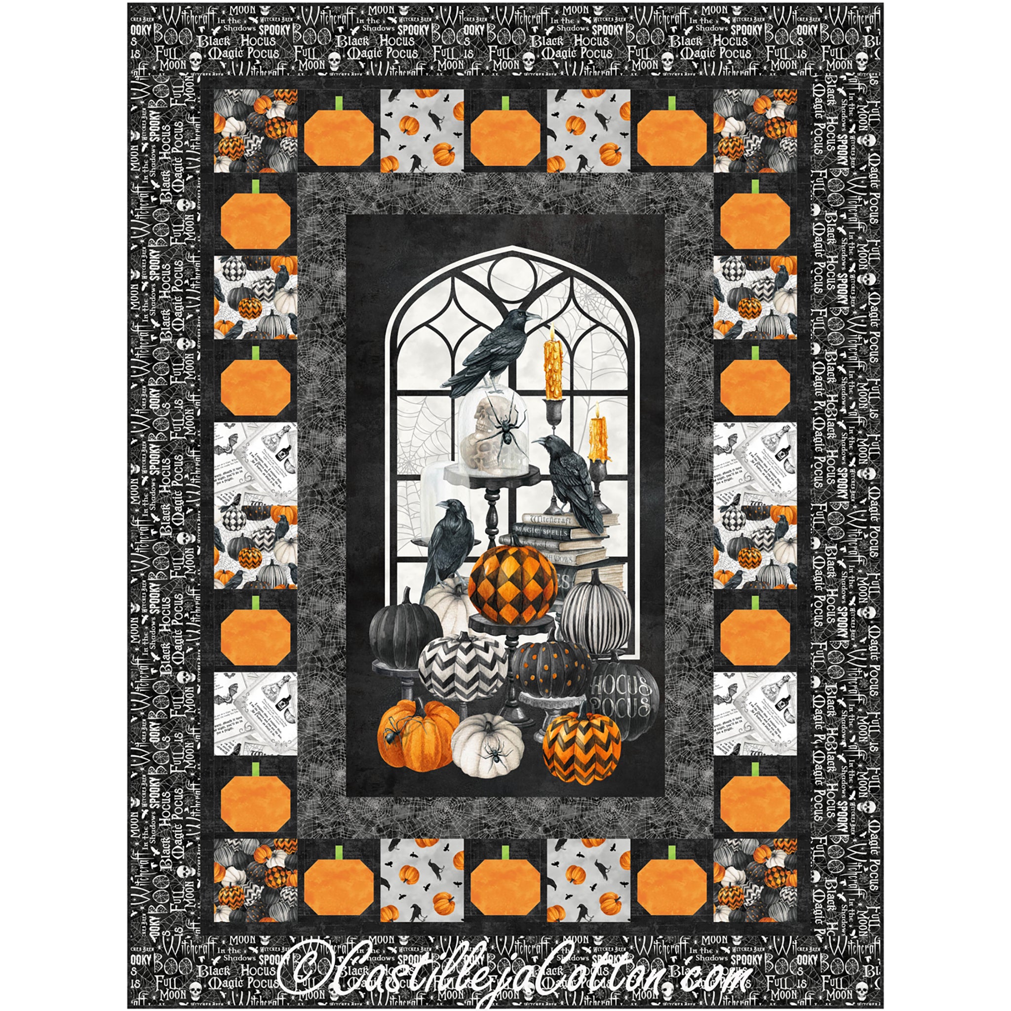 Pumpkins and Ravens Quilt CJC-59012e - Downloadable Pattern ...