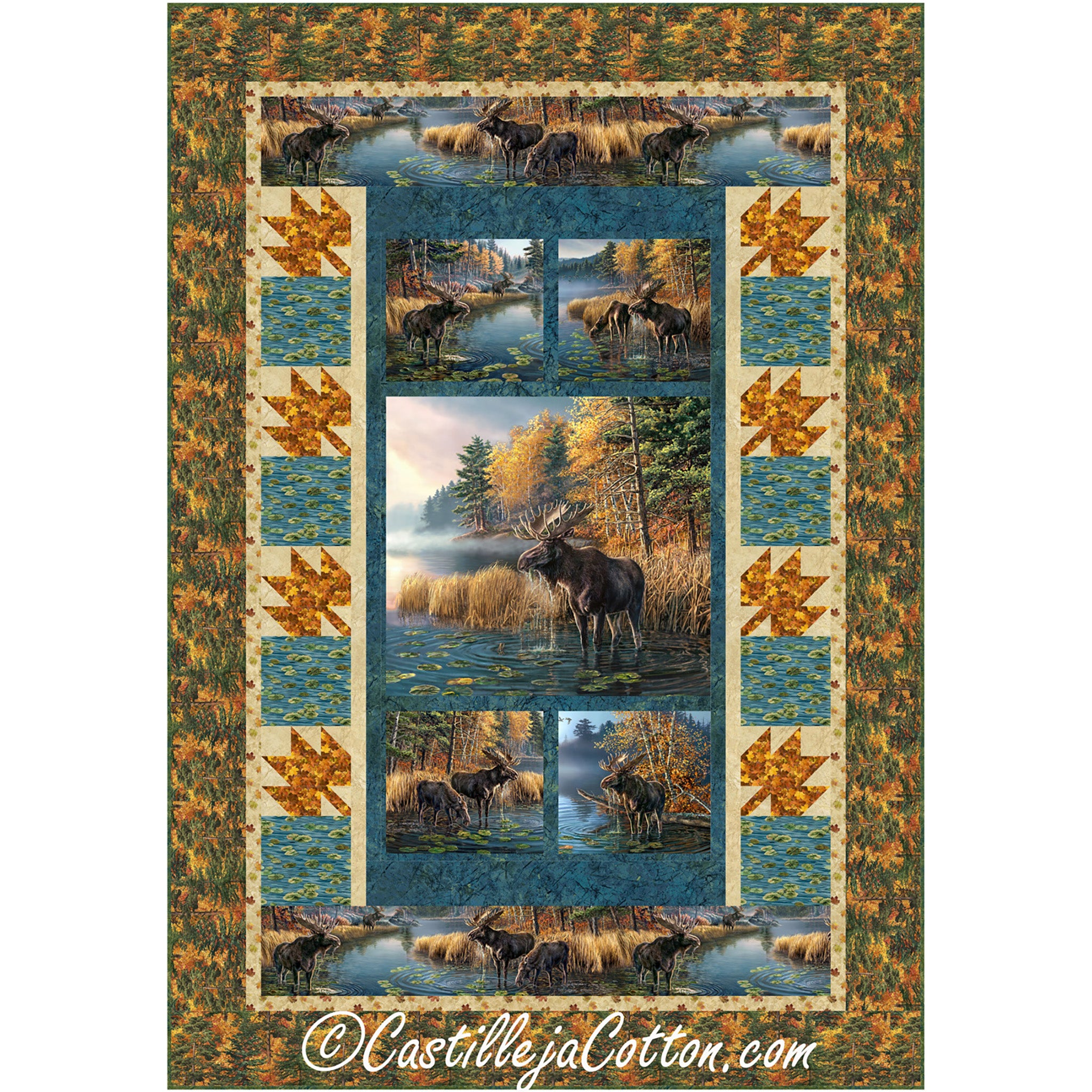 Moose in Autumn Quilt CJC-60321e - Downloadable Pattern – QuiltWoman.com