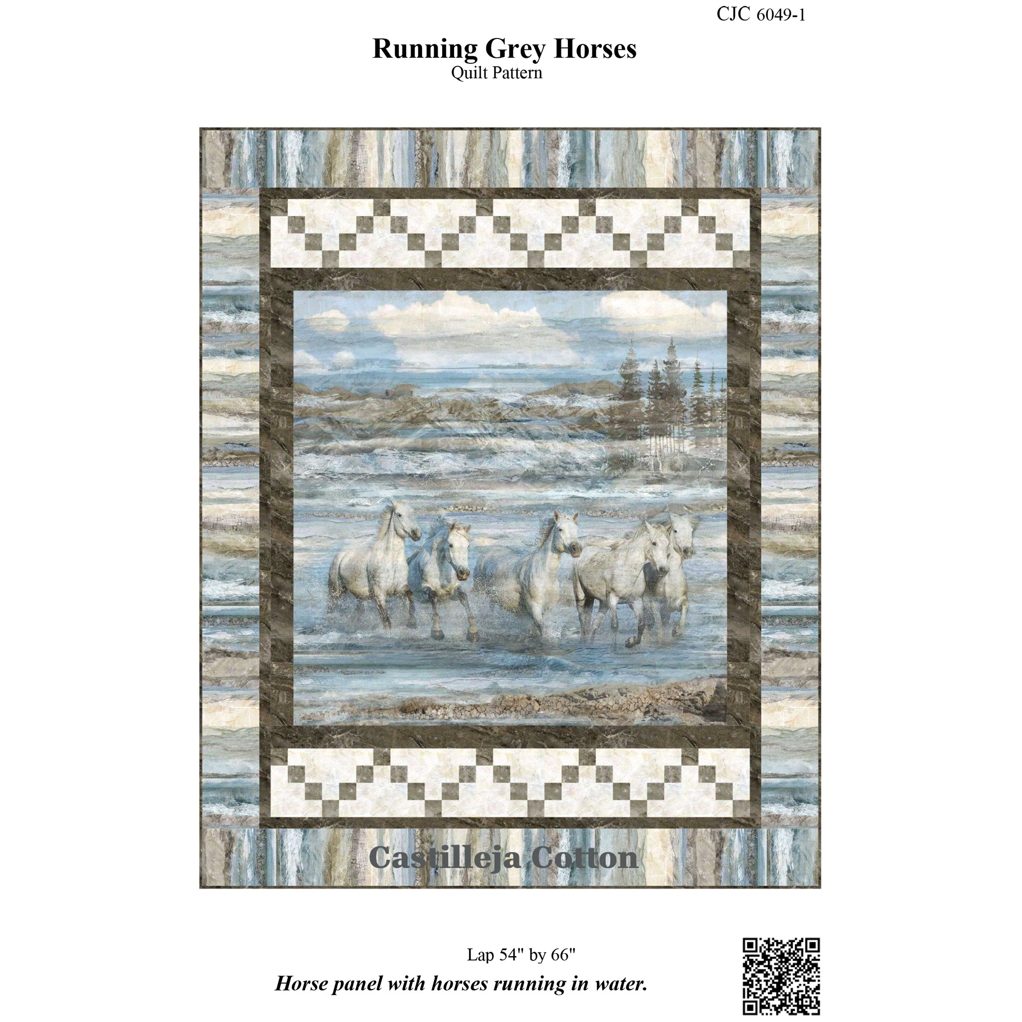 Running Grey Horses Quilt CJC-60491e - Downloadable Pattern ...