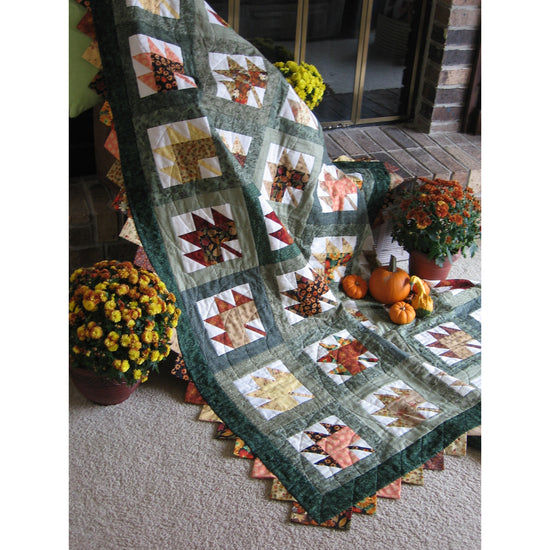 Scattered Leaves Quilt CQD-5550e - Downloadable Pattern – QuiltWoman.com