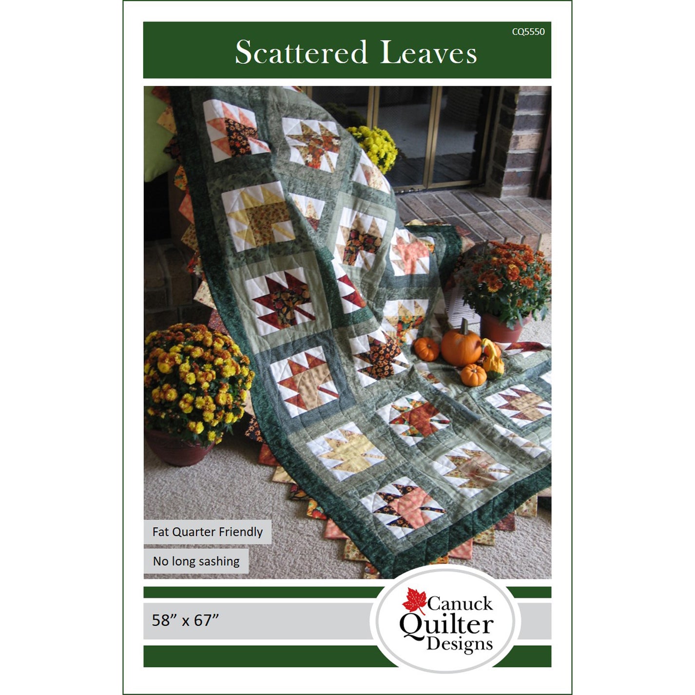 Scattered Leaves Quilt CQD-5550e - Downloadable Pattern – QuiltWoman.com