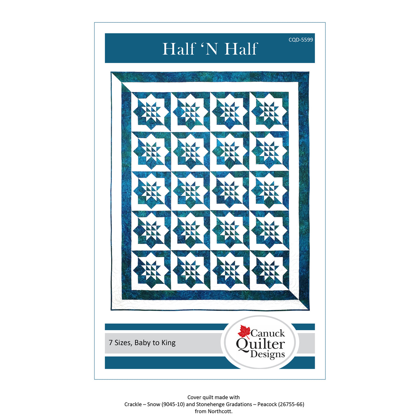 Half and Half Quilt CQD-5599e - Downloadable Pattern – QuiltWoman.com