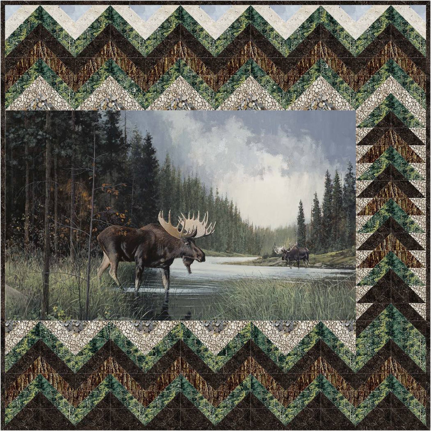 Moose Crossing Quilt GQ-108e - Downloadable Pattern – QuiltWoman.com