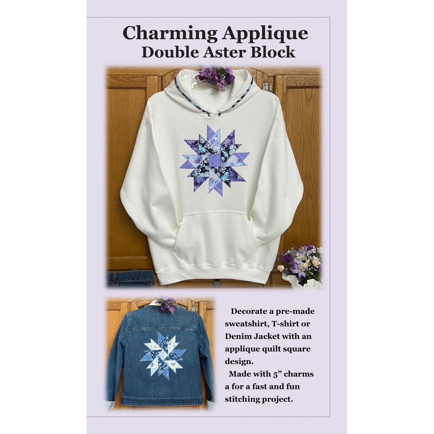 Charming Applique Double Aster Block JMD-218e - Downloadable Pattern ...