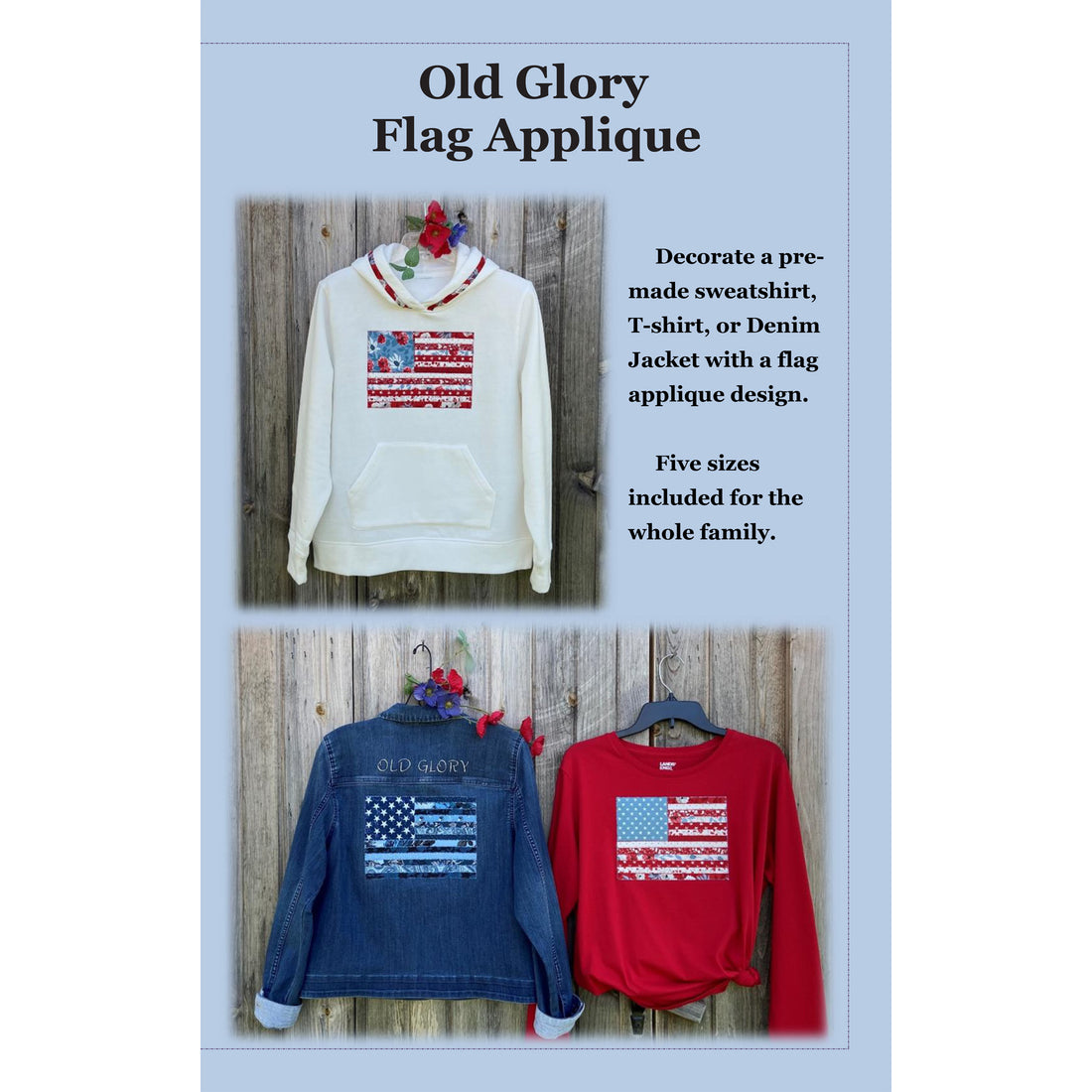 Old Glory Flag Applique JMD-219e - Downloadable Pattern – QuiltWoman.com