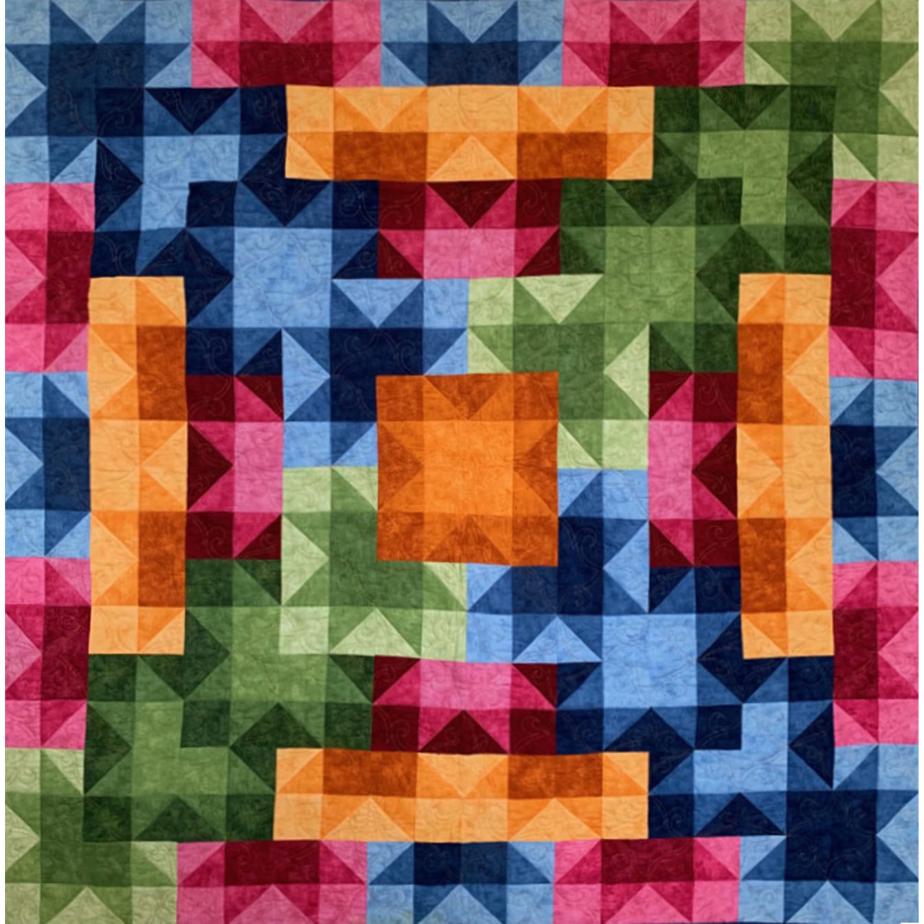 Cascading Stars Quilt KCS-CSe - Downloadable Pattern – QuiltWoman.com