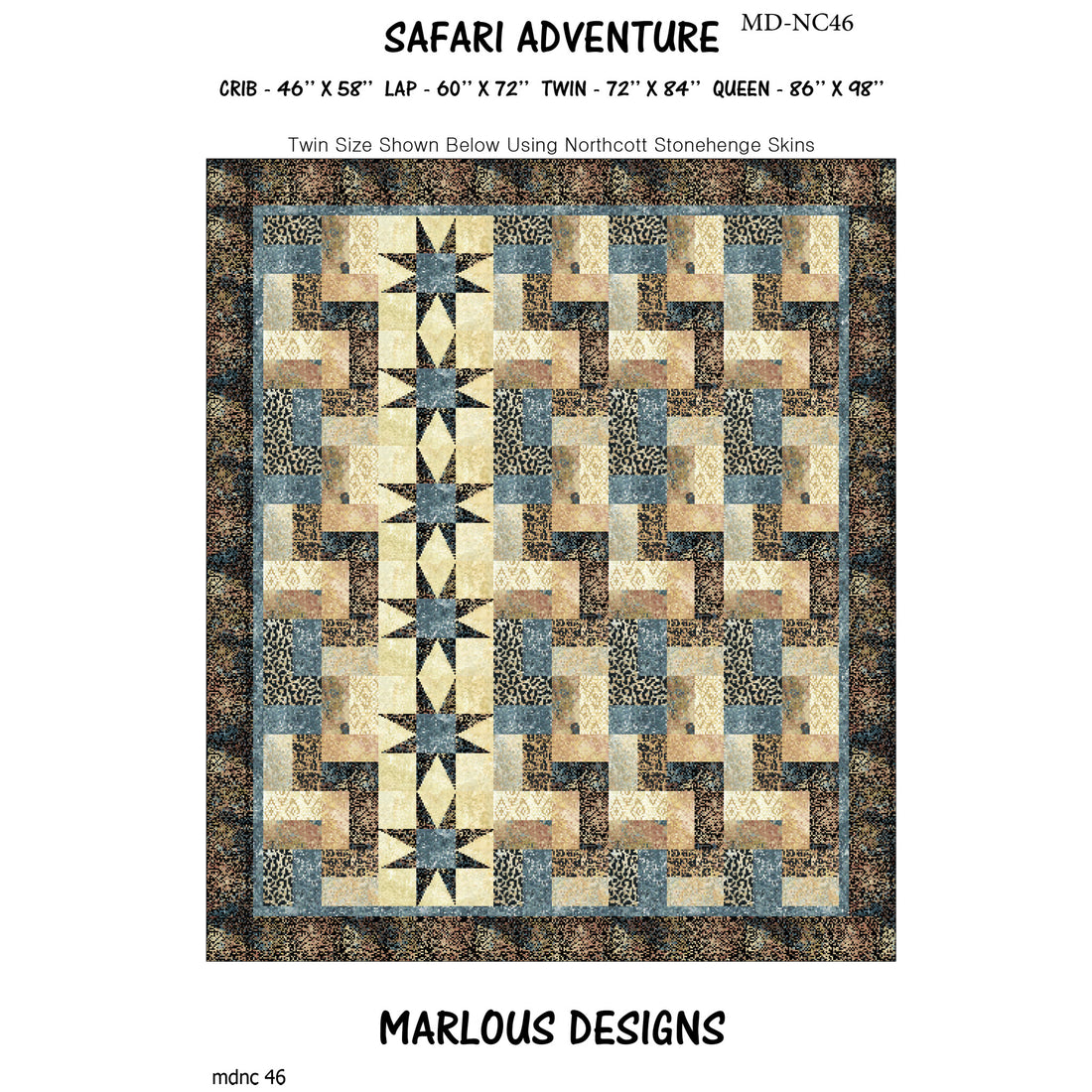 Safari Adventure Quilt MD-NC46e - Downloadable Pattern – QuiltWoman.com