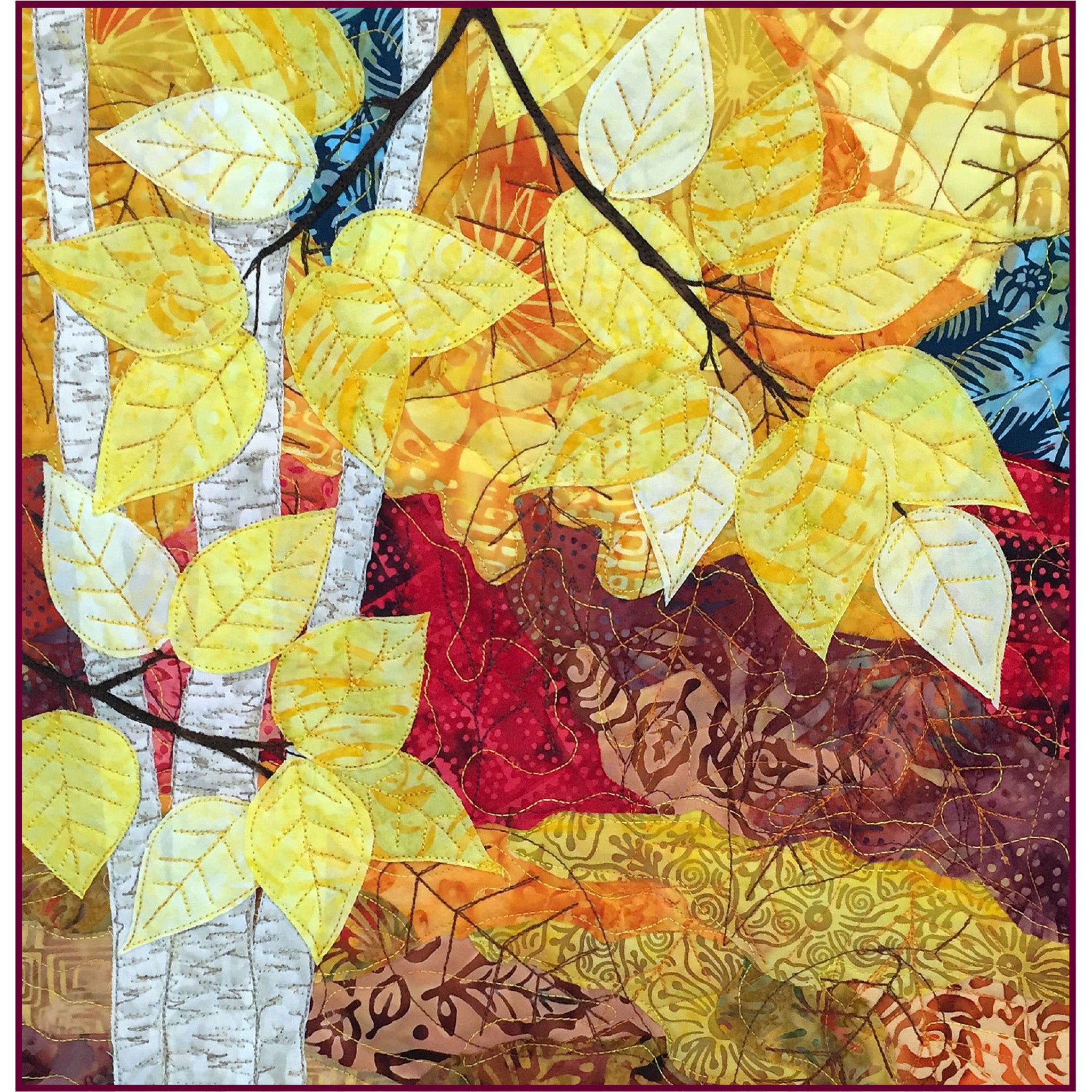 Fall Impressions 3 Birches Quilt MD-TR22e - Downloadable Pattern ...