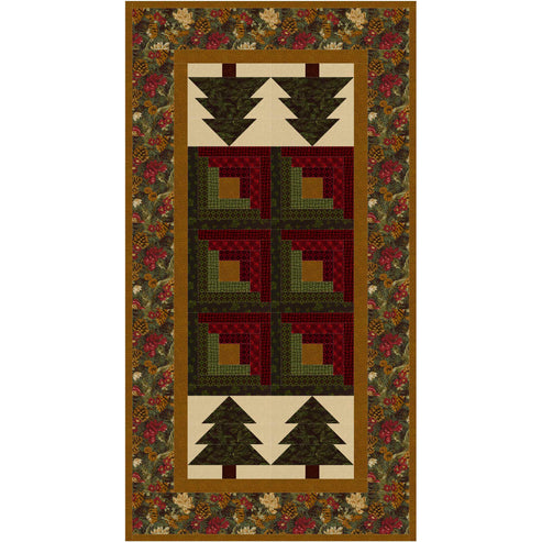 Log Cabin in the Pines Table Runner MF-201e - Downloadable Pattern ...