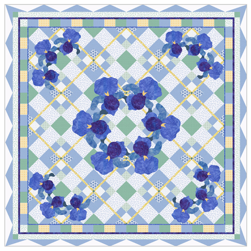 The Summer Iris Picnic Quilt MGD-204e - Downloadable Pattern – QuiltWoman.com