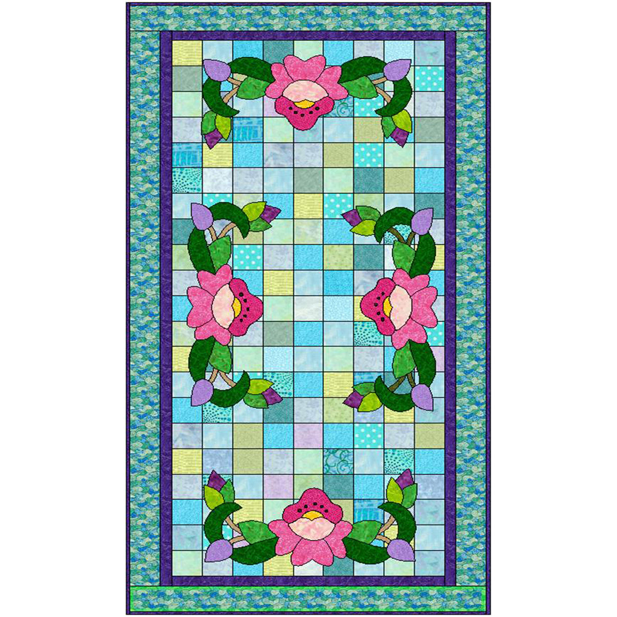 July Water Lily Quilt MGD-708e - Downloadable Pattern – QuiltWoman.com