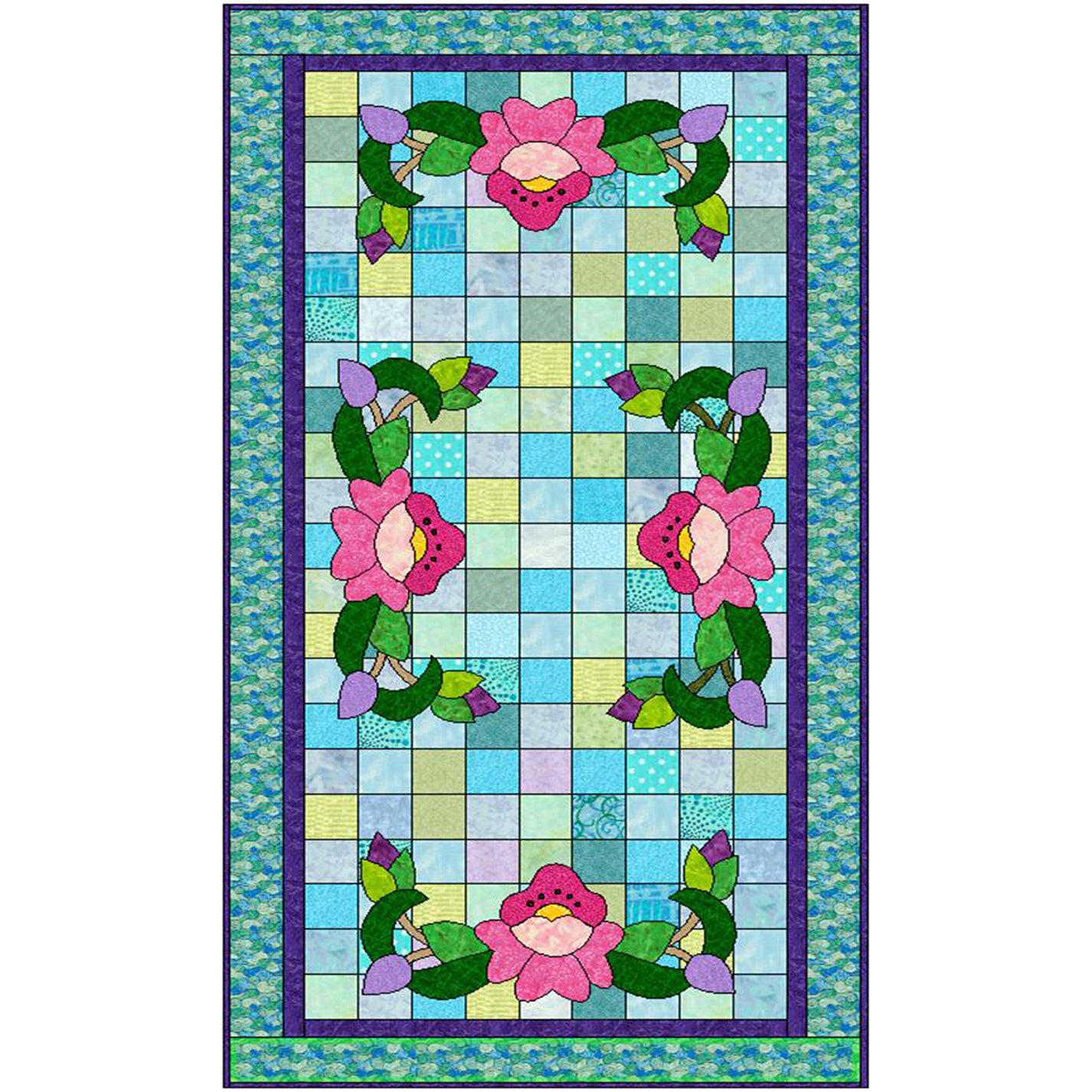 July Water Lily Quilt MGD-708e - Downloadable Pattern – QuiltWoman.com