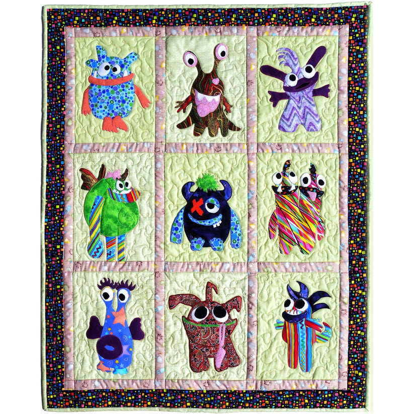 Monster Mischief Wall Hanging Quilt MMD2-J171e - Downloadable Pattern ...