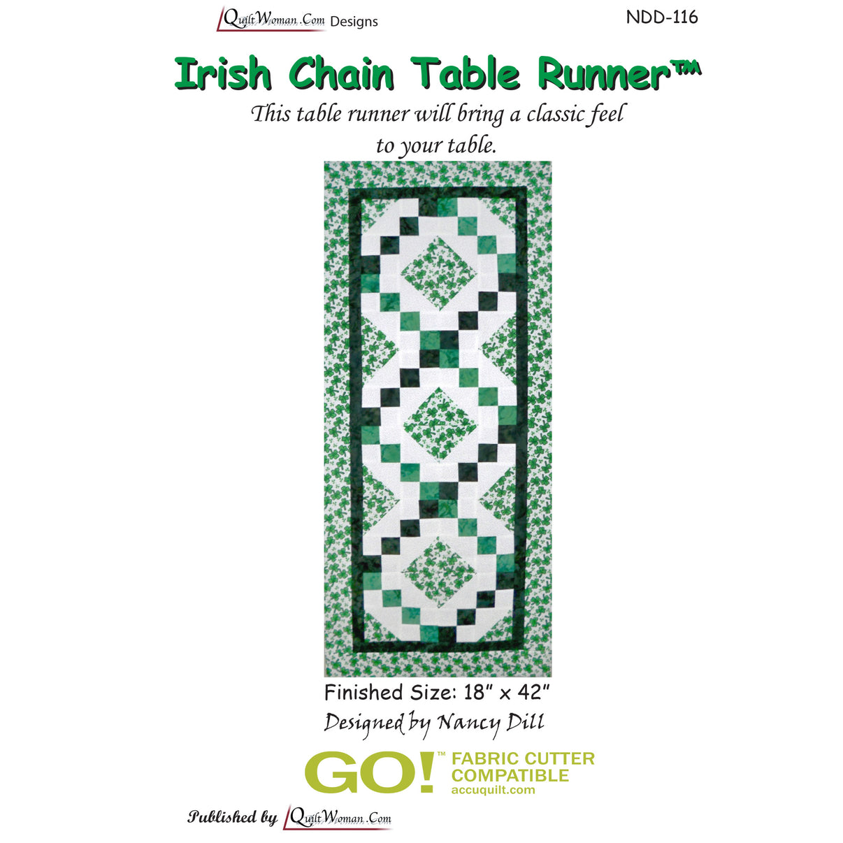 Irish Chain Table Runner NDD-116e - Downloadable Pattern – QuiltWoman.com