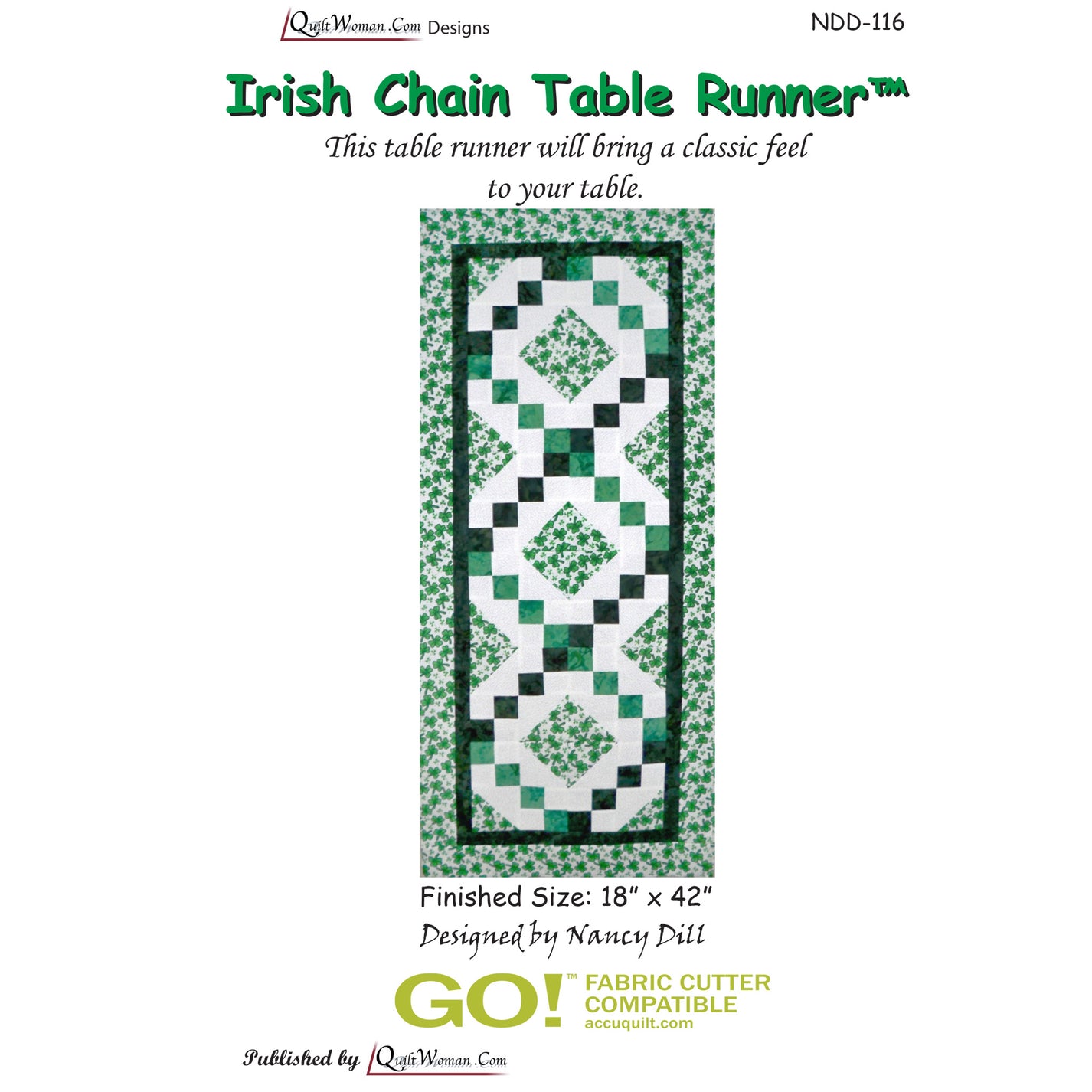 Irish Chain Table Runner NDD-116e - Downloadable Pattern – QuiltWoman.com