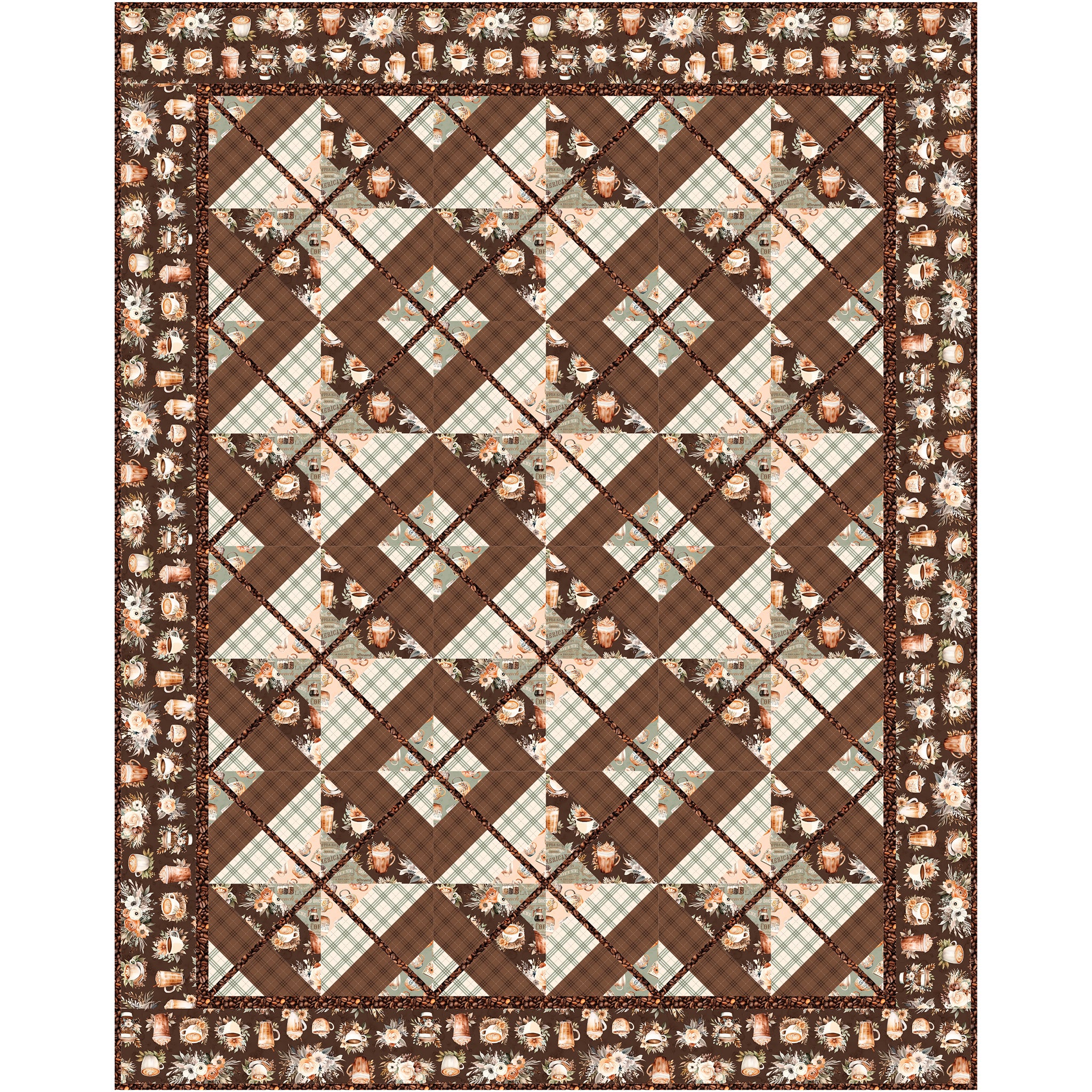 Plaid and Coffee Quilt NH-2508e - Downloadable Pattern – QuiltWoman.com