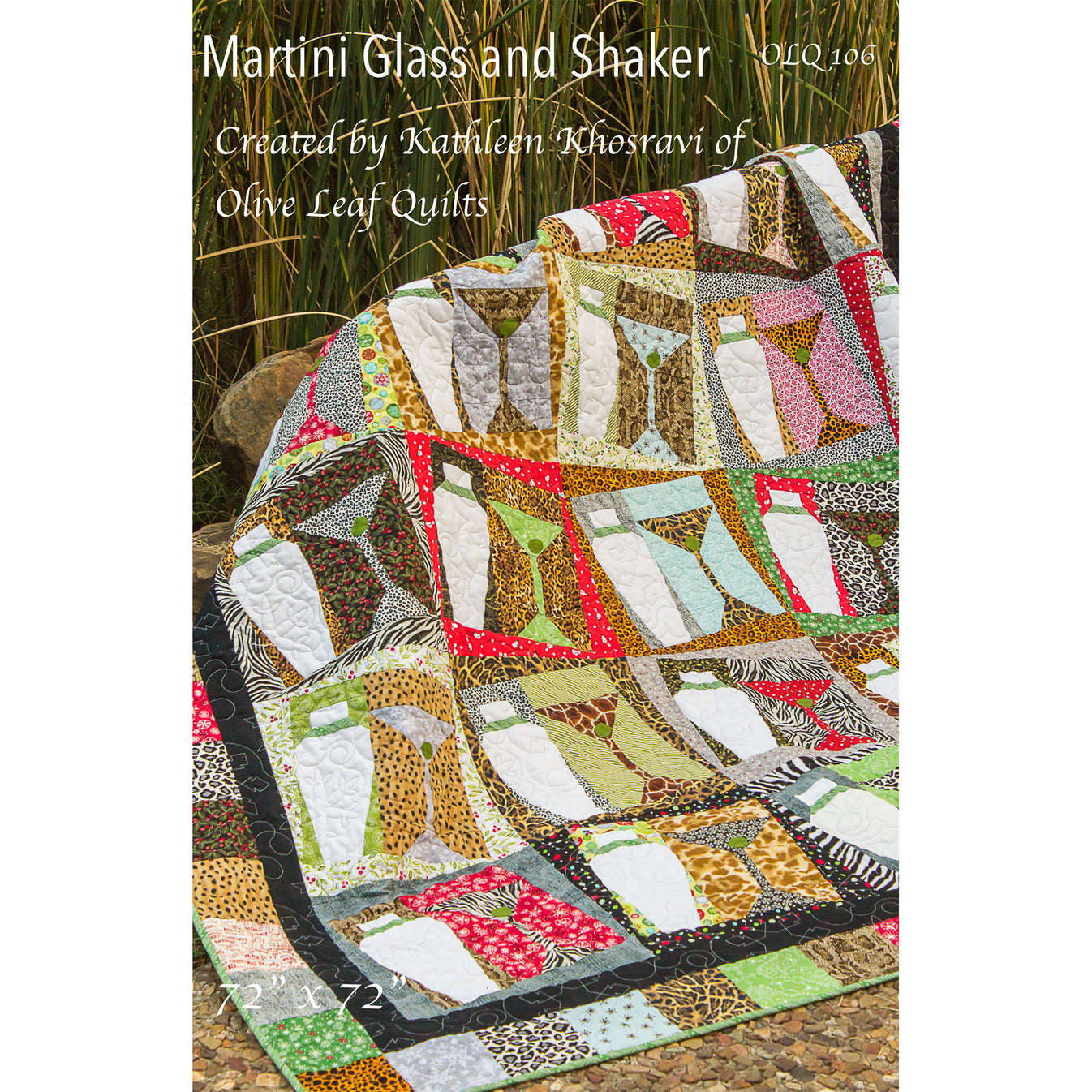Martini Glass and Shaker Quilt OLQ-106e - Downloadable Pattern ...