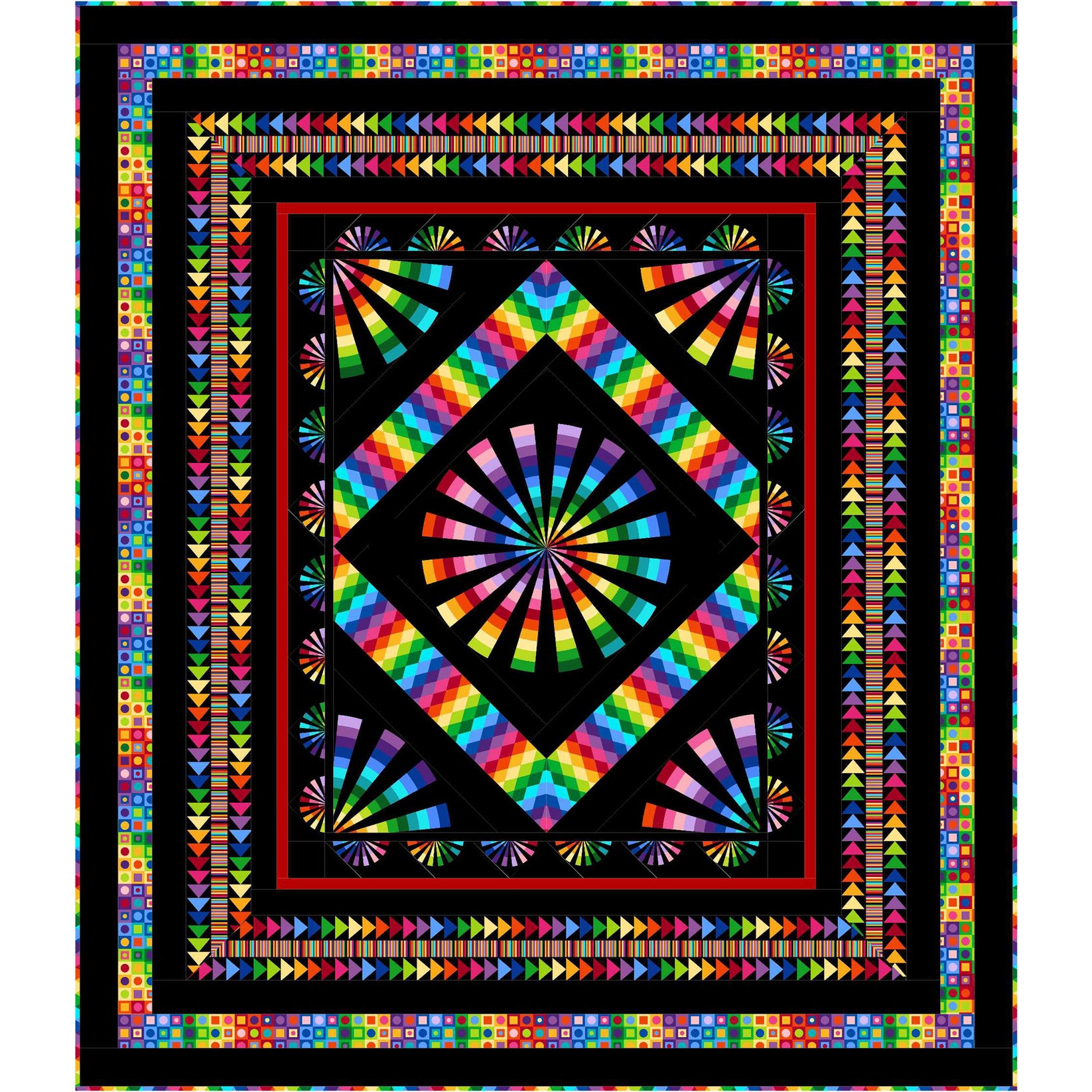 Psychedelic Spin Quilt Pattern PC-201 (intermediate, wall hanging, lap ...
