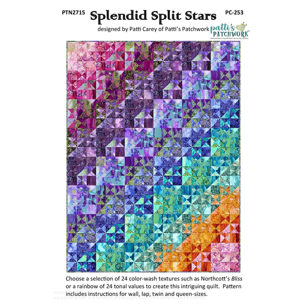 Splendid Split Stars Quilt PC-253e - Downloadable Pattern – QuiltWoman.com