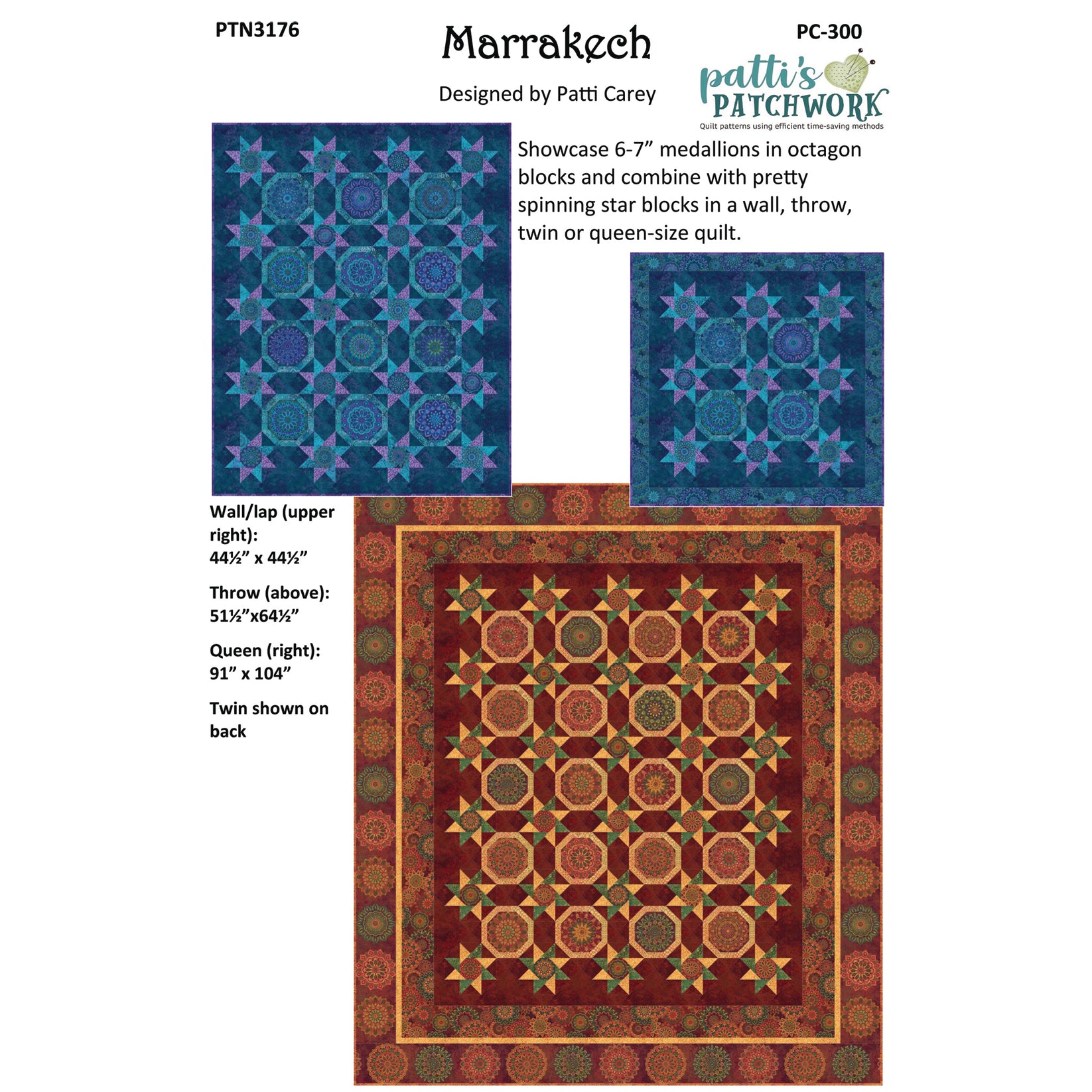 Marrakech Quilt PC-300e - Downloadable Pattern – QuiltWoman.com