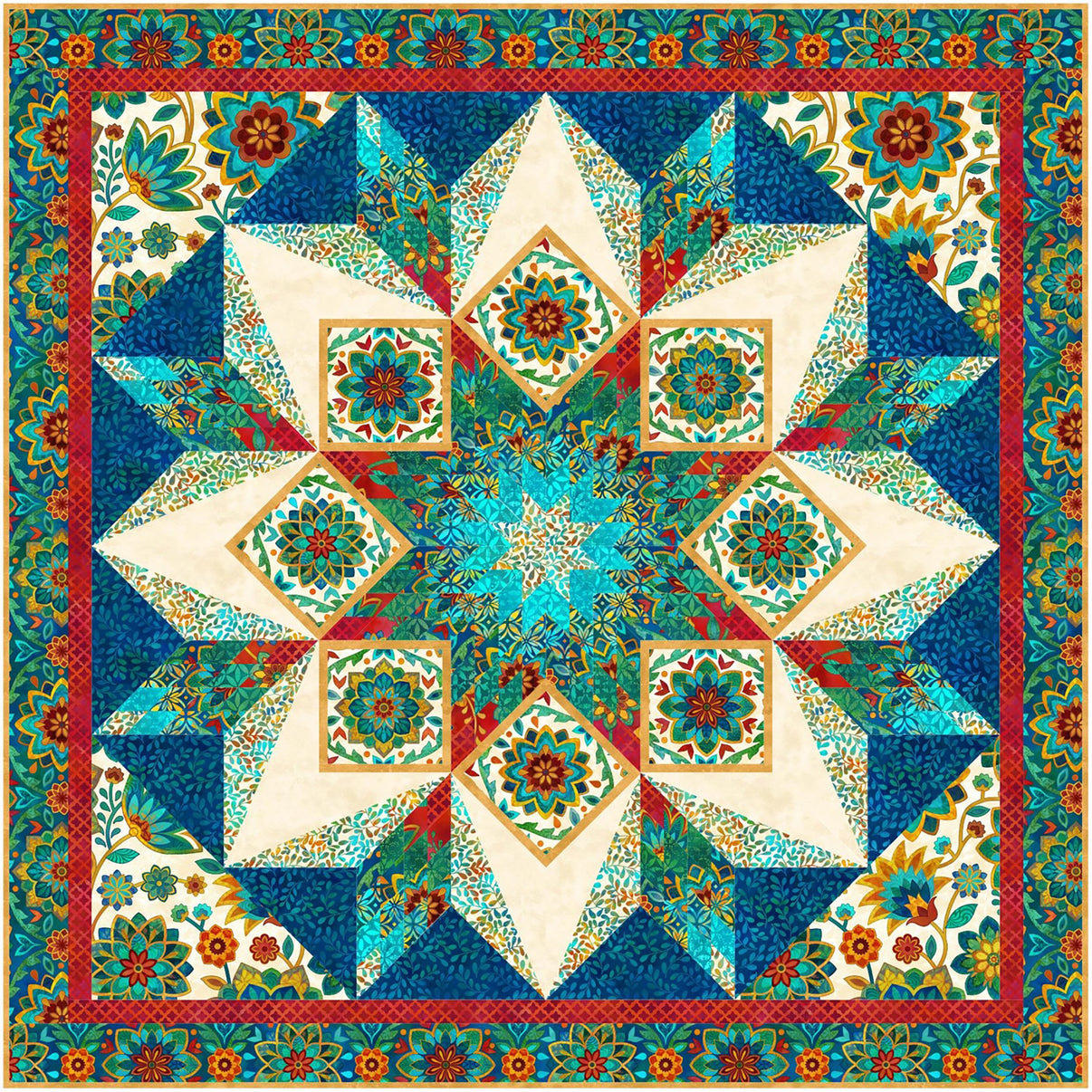 Boho Starburst Quilt PC-320e - Downloadable Pattern – QuiltWoman.com