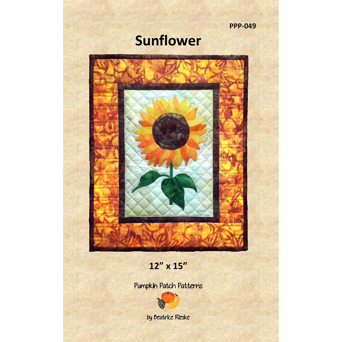 Sunflower Wall Hanging PPP-049e - Downloadable Pattern – QuiltWoman.com