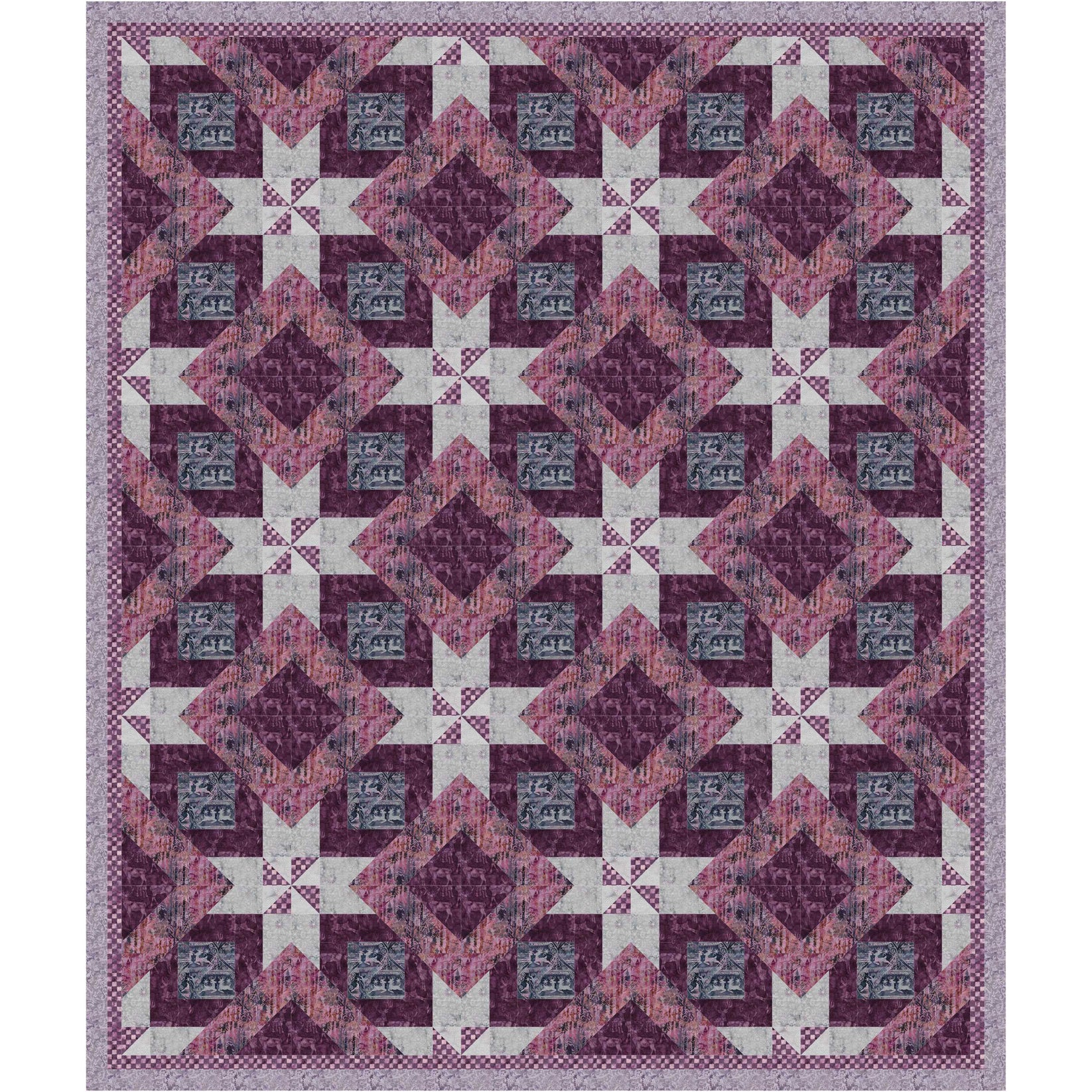 Peppermint Forest Quilt Pattern PS-1004 (advanced, lap, throw ...