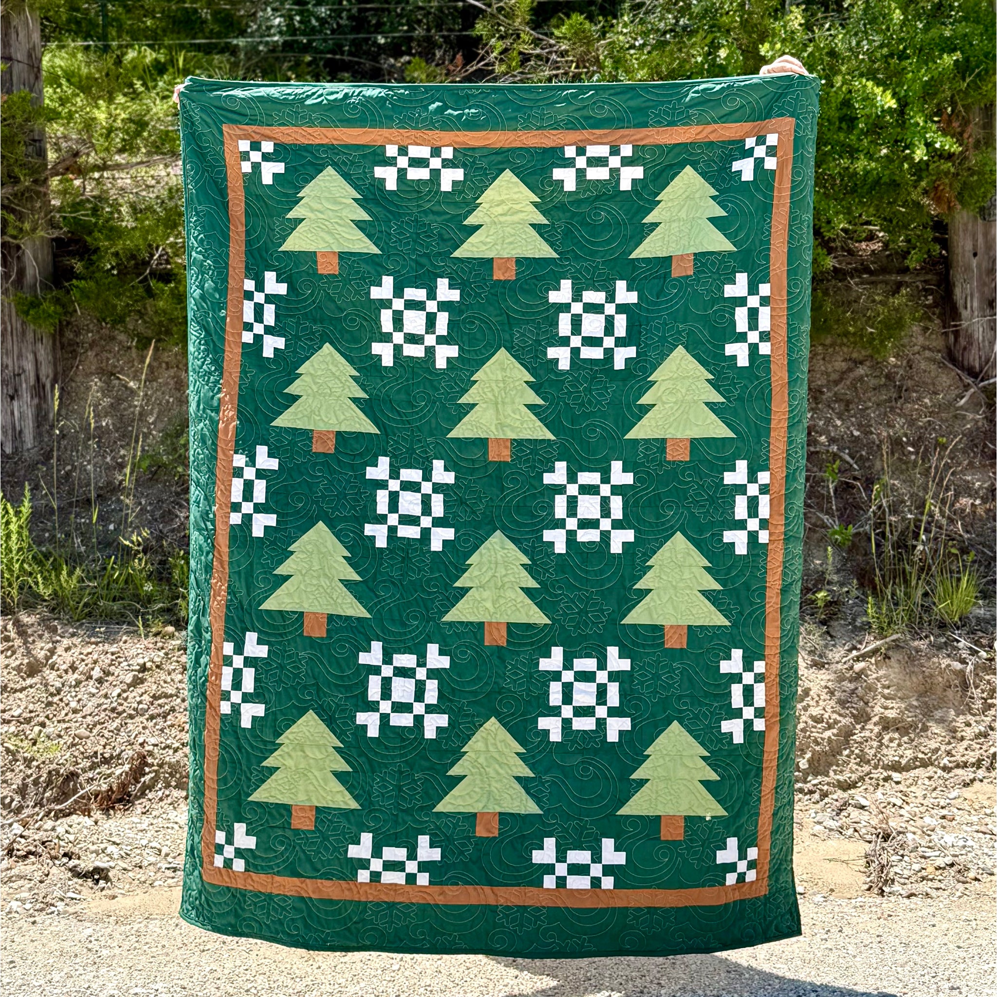 Frosty Woodland Quilt QC-2003e - Downloadable Pattern – QuiltWoman.com