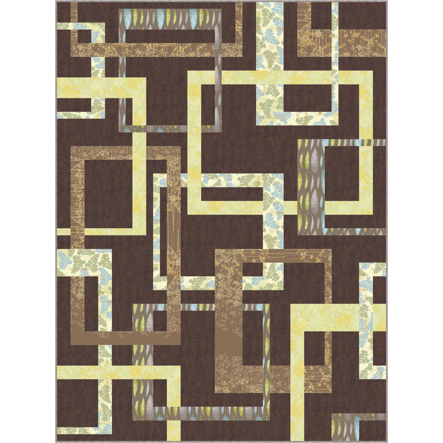 Outside the Box Quilt Pattern QN-006 (advanced beginner, lap and throw ...