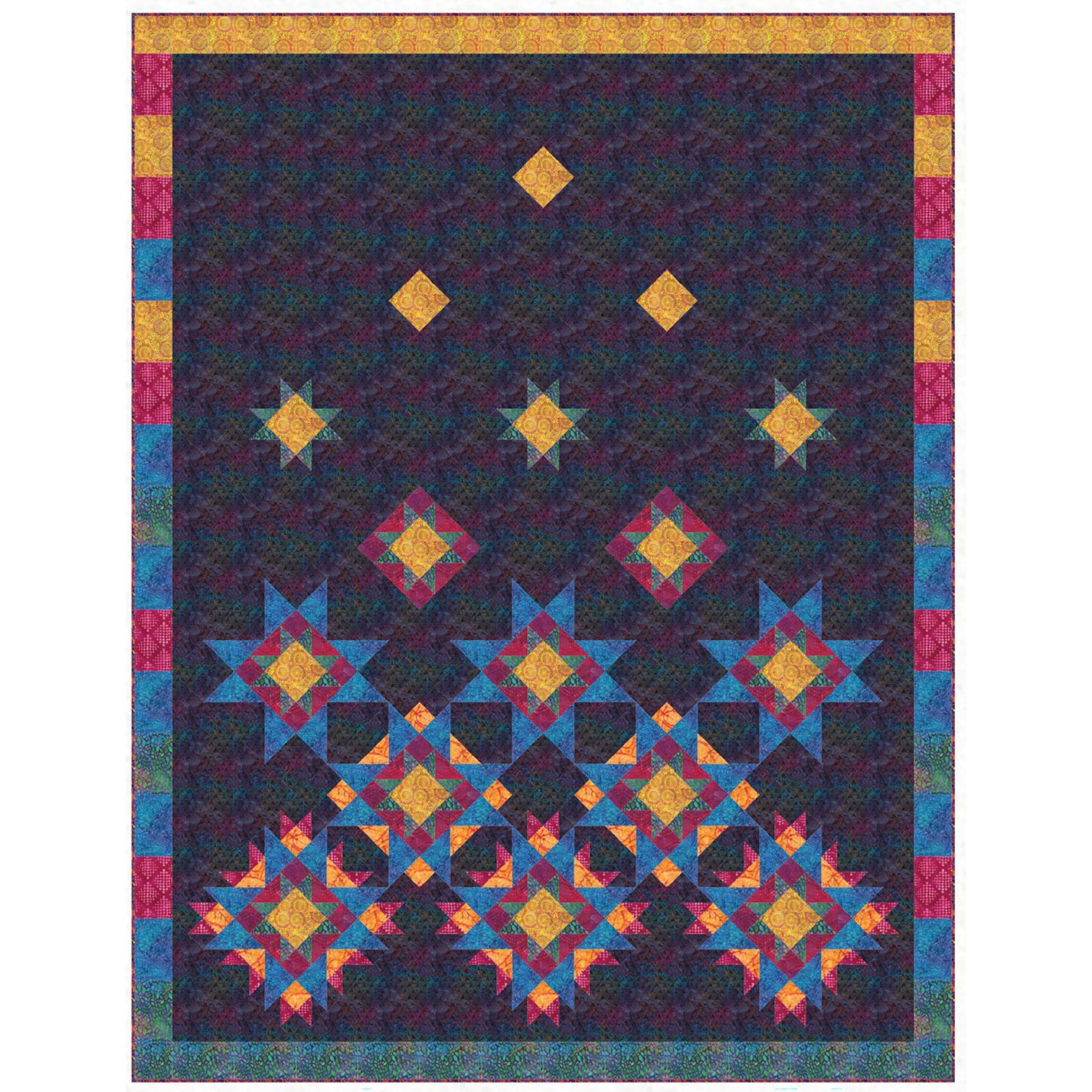 Falling Stars Quilt QN-045e - Downloadable Pattern – QuiltWoman.com