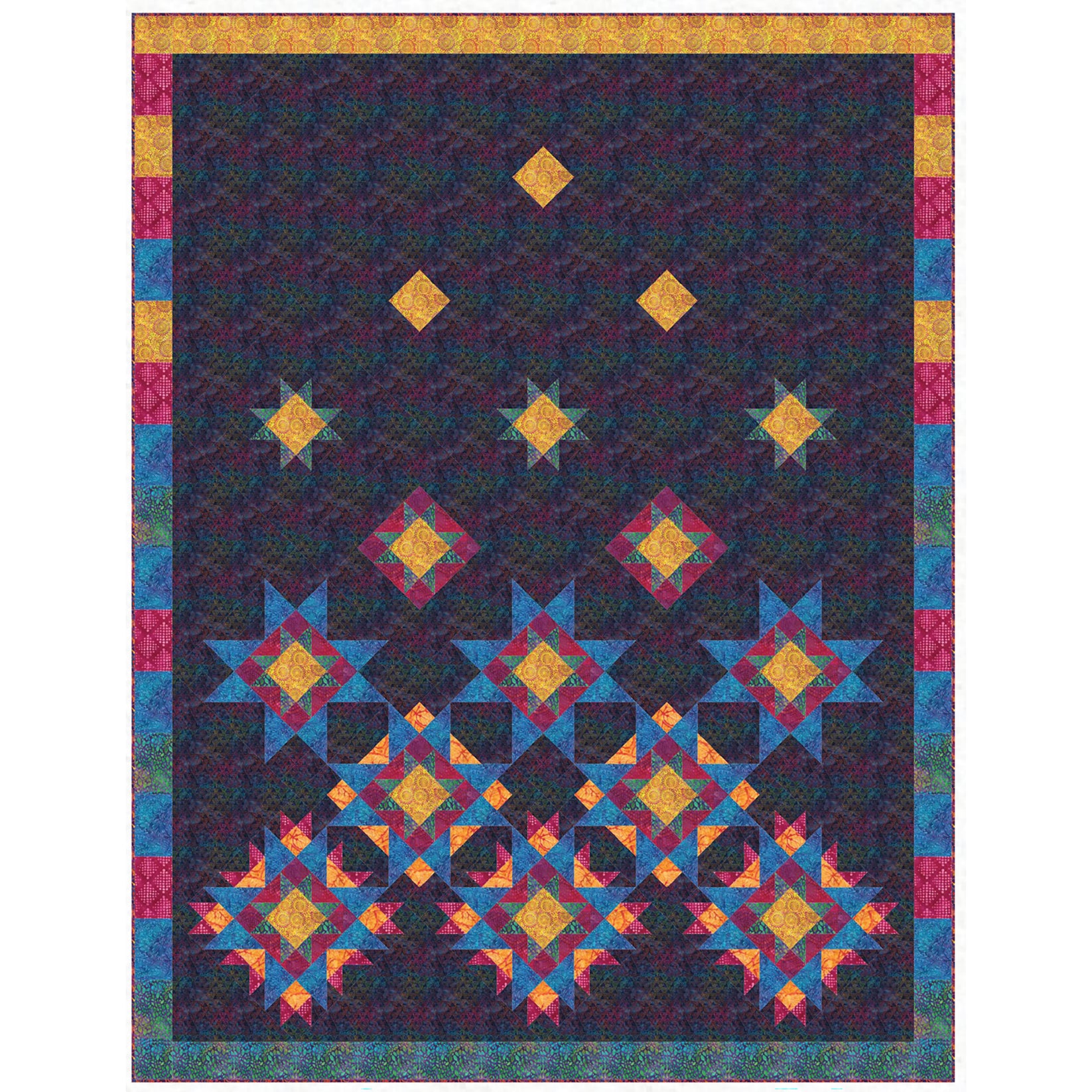 Falling Stars Quilt QN-045e - Downloadable Pattern – QuiltWoman.com