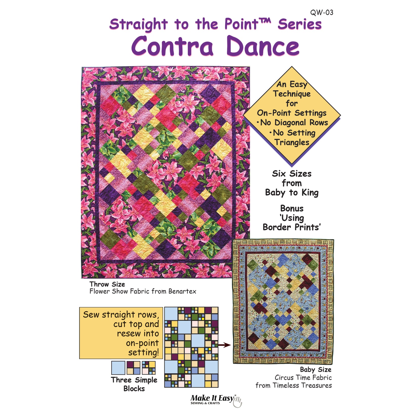 Contra Dance Quilt QW-03e - Downloadable Pattern – QuiltWoman.com
