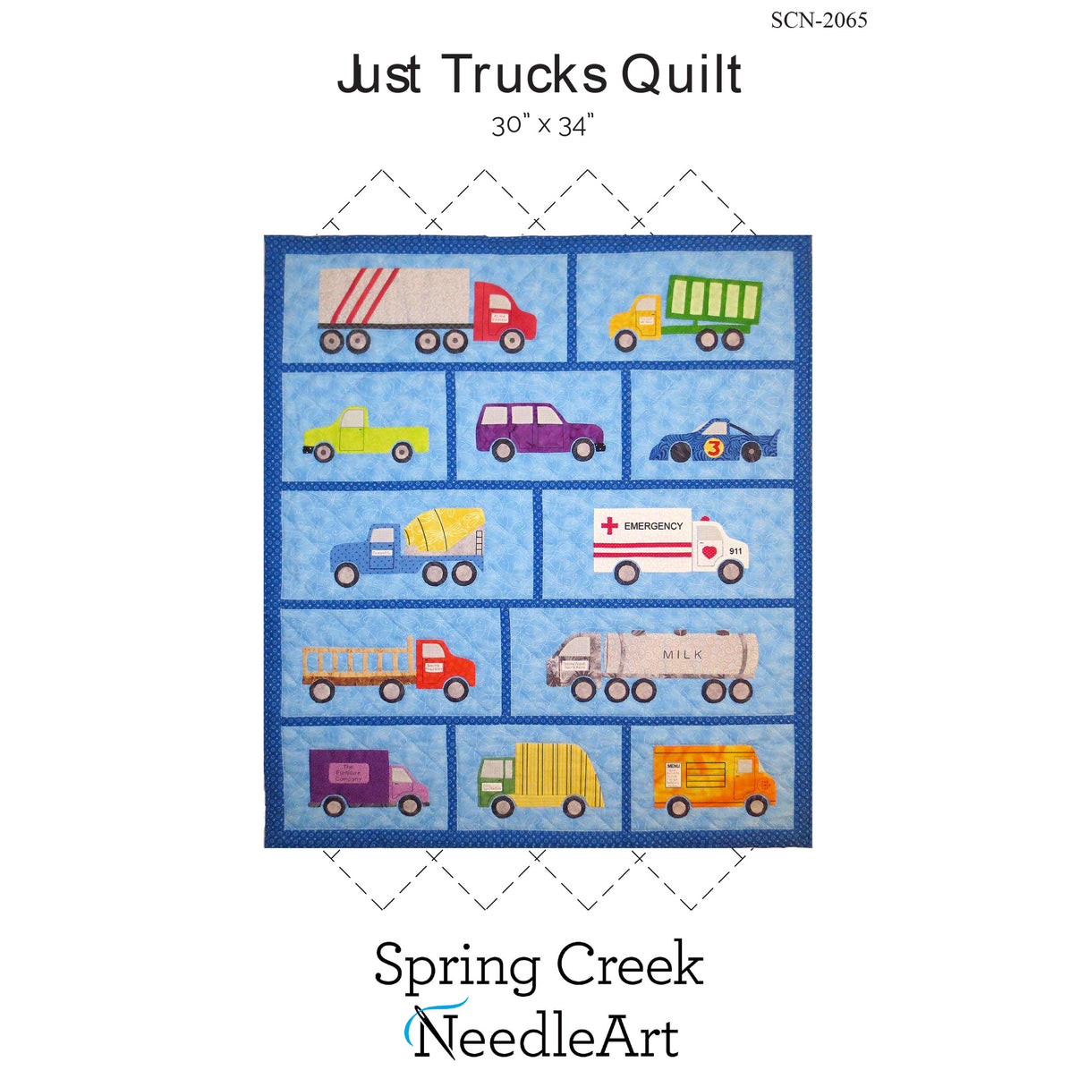 Just Trucks Quilt SCN-2065e - Downloadable Pattern – QuiltWoman.com