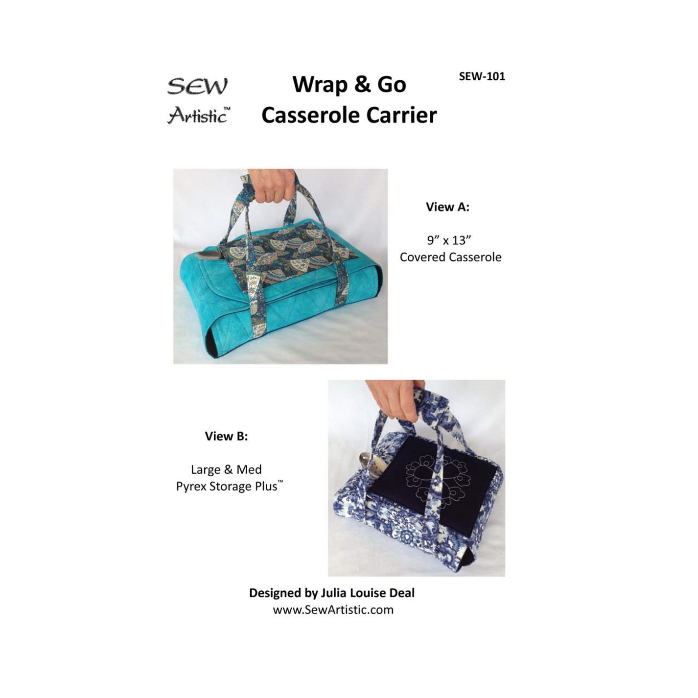 Wrap & Go Casserole Carrier SEW-101e - Downloadable Pattern ...