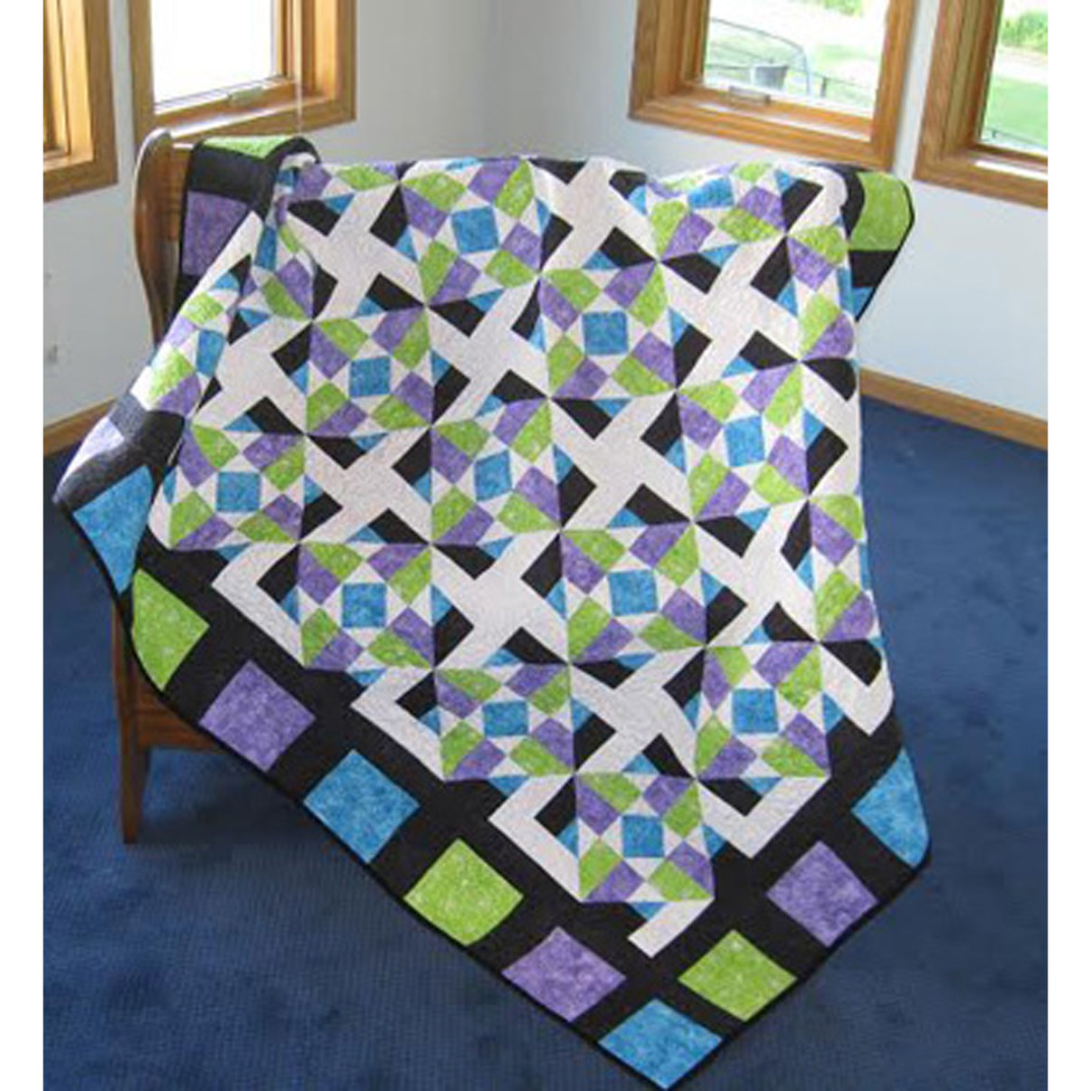 Double Effect Quilt Pattern SQD-111 (advanced beginner, lap and throw ...