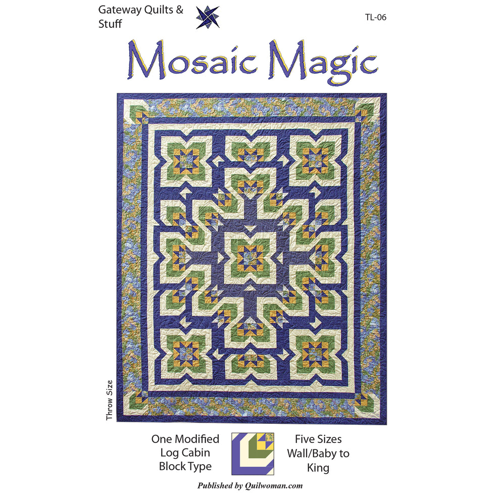 Mosaic Magic Quilt Pattern TL-09 (king, queen, double, twin, lap ...