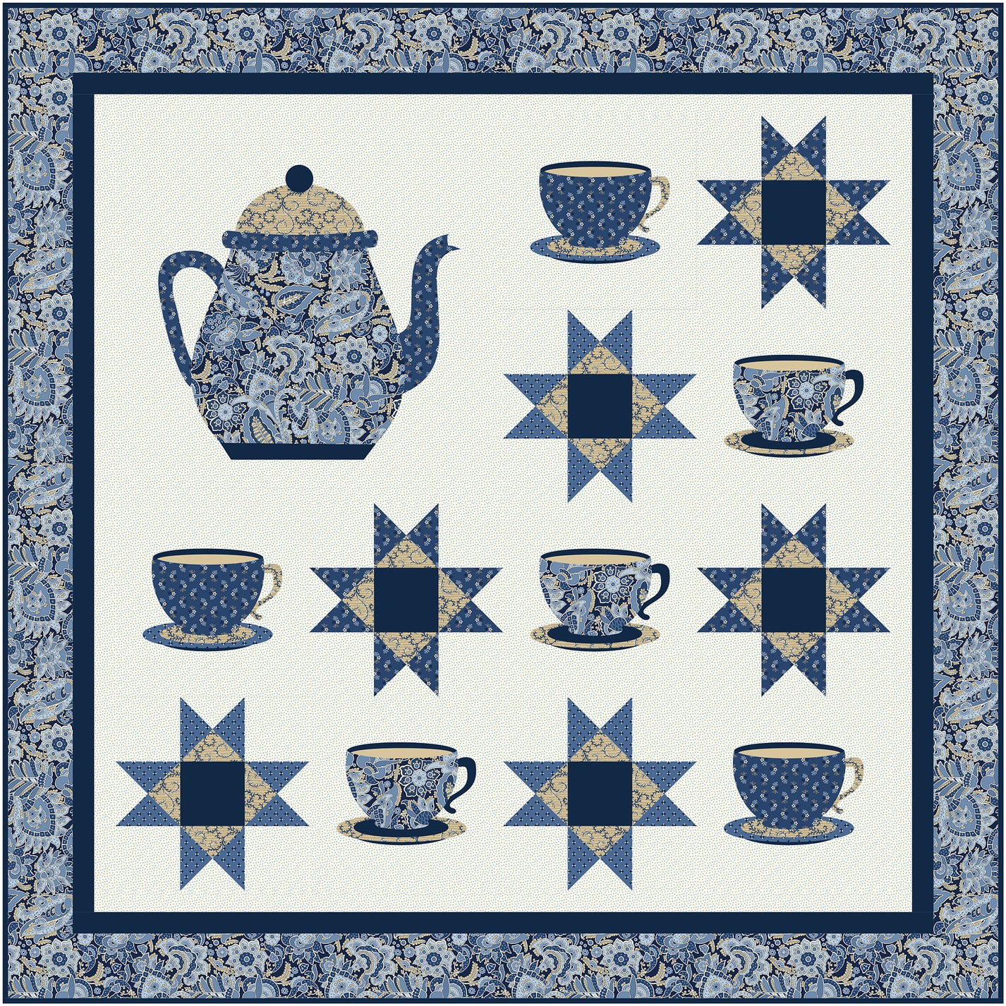 Royal Tea Quilt UCQ-P118e - Downloadable Pattern – QuiltWoman.com