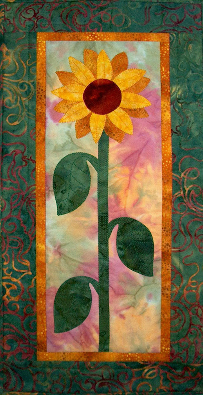 Sunflower Quilt Pattern CJC-3887 (advanced beginner, wall hanging ...
