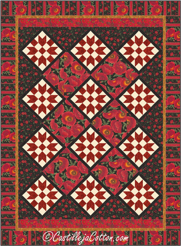 Sisters Garden Twin Quilt Pattern CJC-46915 (advanced beginner, twin ...